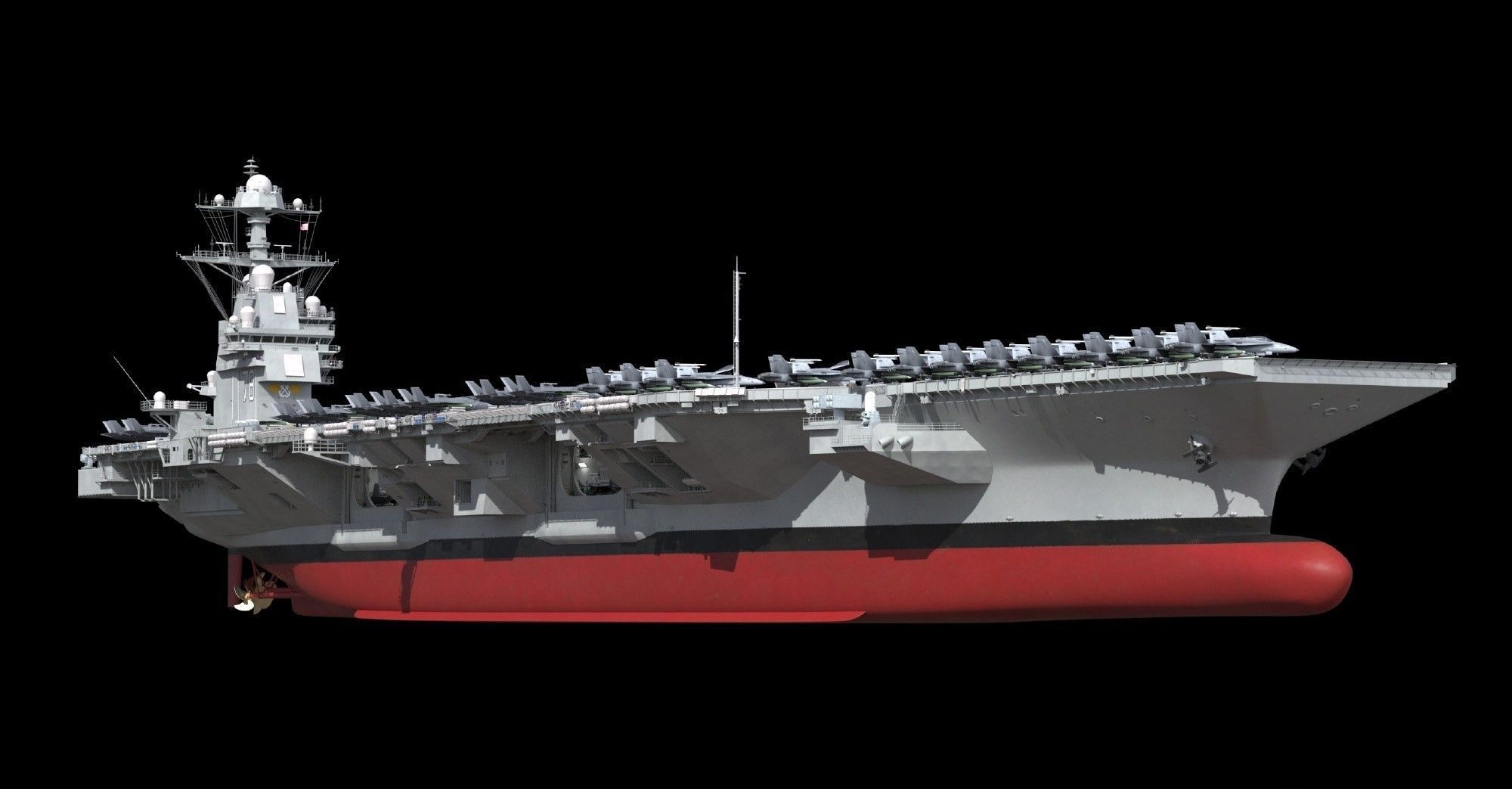 CVN-78 USS Gerald Ford Aircraft carrier 3D model animated | CGTrader
