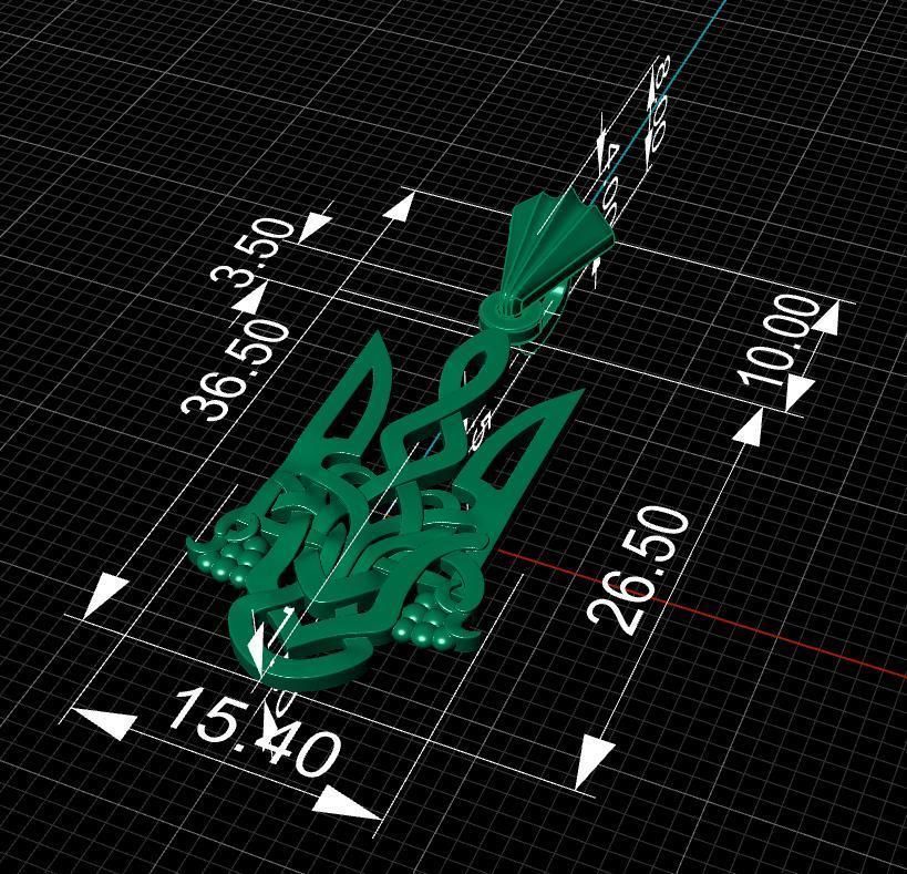 Ukrainian Trident 3D model 3D printable | CGTrader