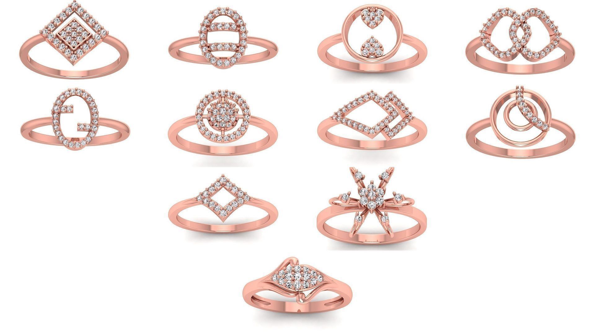 60 Solitaire Wedding Engagement Women Rings Collection | CGTrader