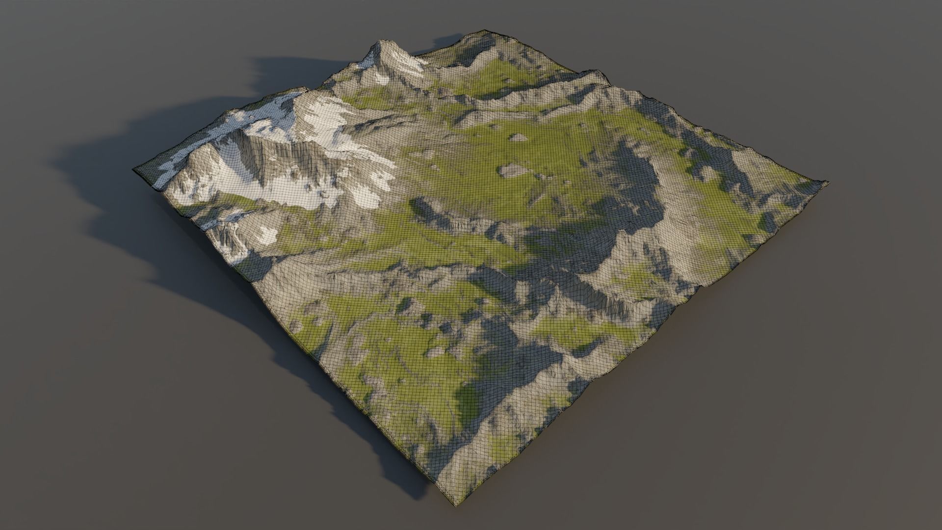 3D model Mountain Valley Landscape - Summer and Winter Versions VR / AR / low-poly | CGTrader