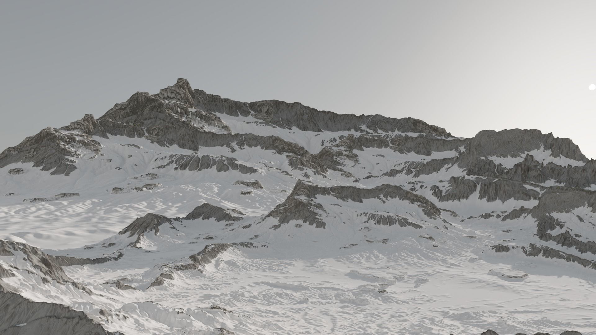 3D model Mountain Valley Landscape - Summer and Winter Versions VR / AR / low-poly | CGTrader