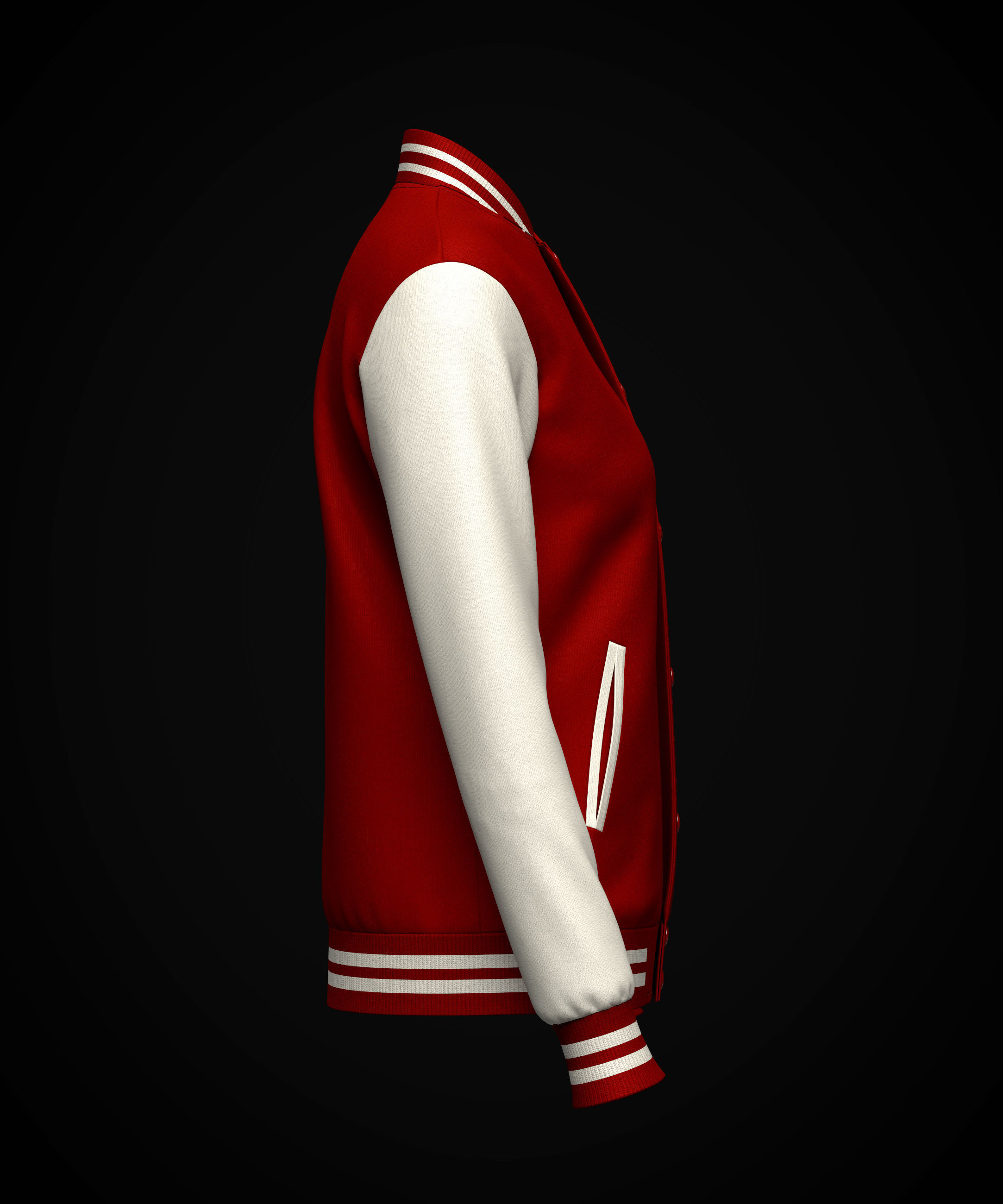 Women Varsity Jacket 3D model | CGTrader