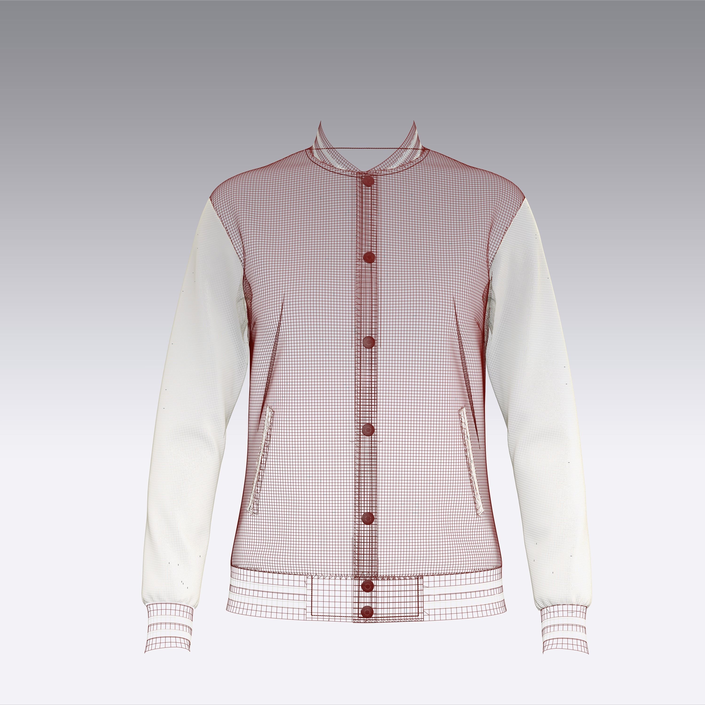 Women Varsity Jacket 3D model | CGTrader
