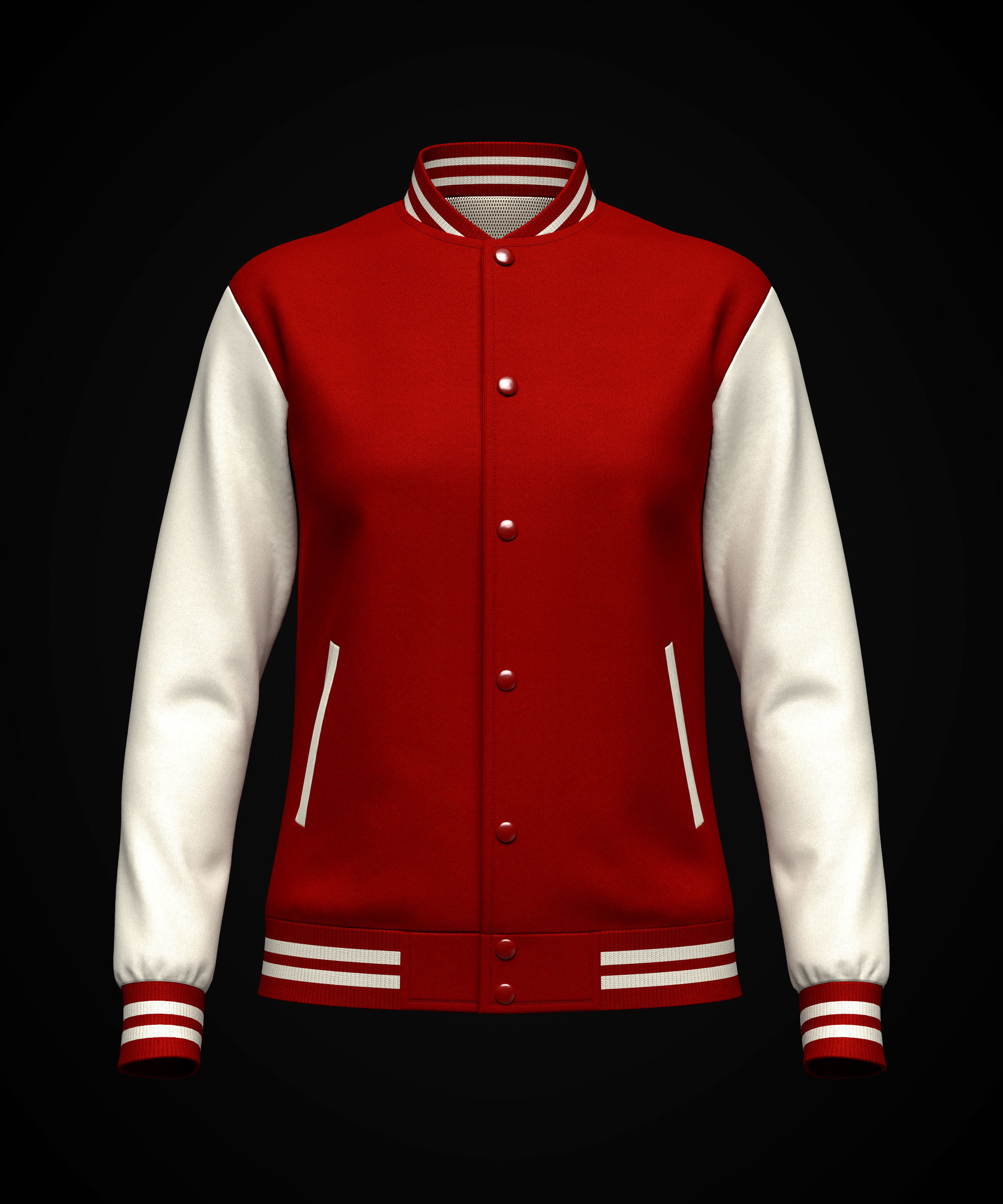 Women Varsity Jacket 3D model | CGTrader