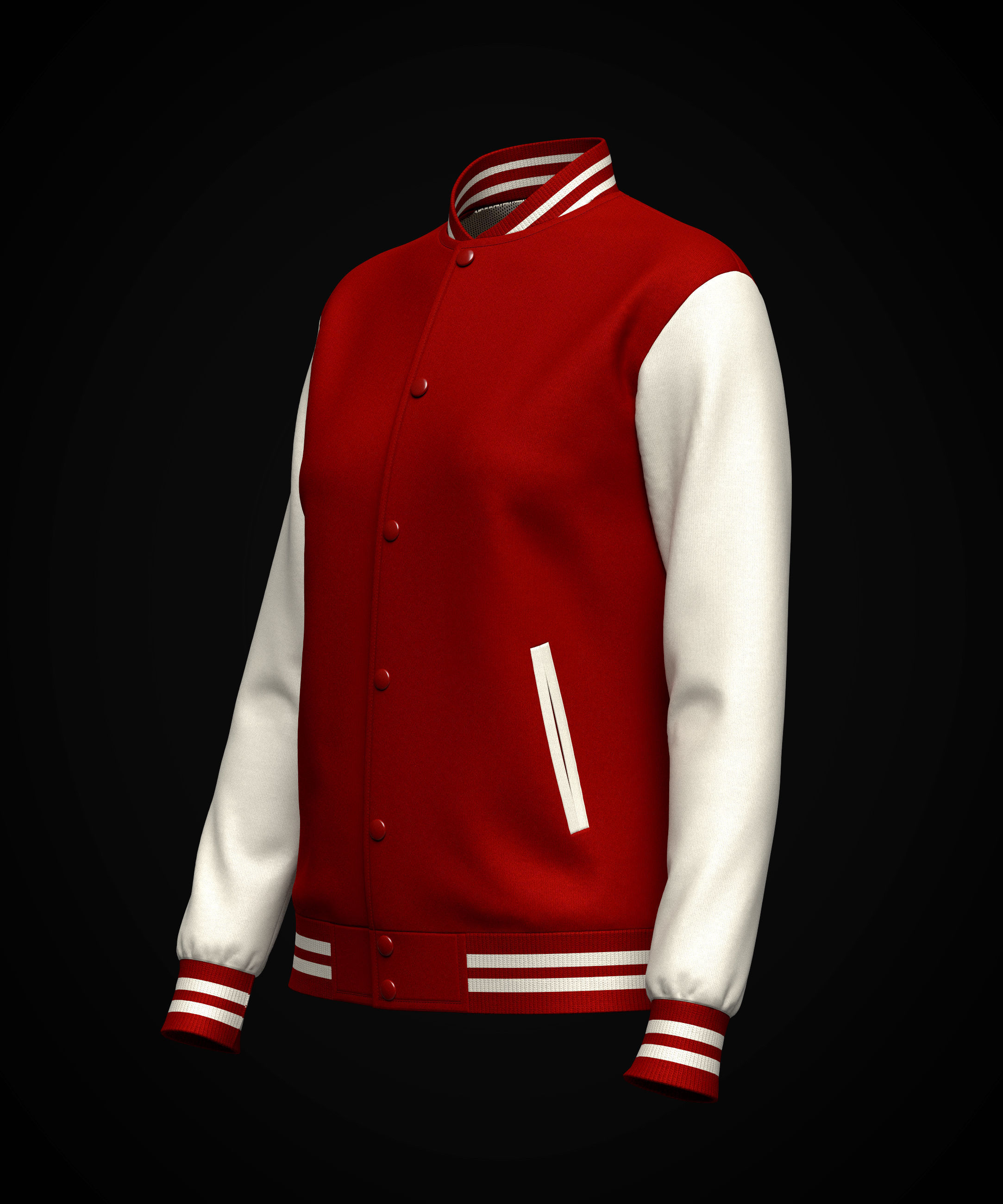 Women Varsity Jacket 3D model | CGTrader
