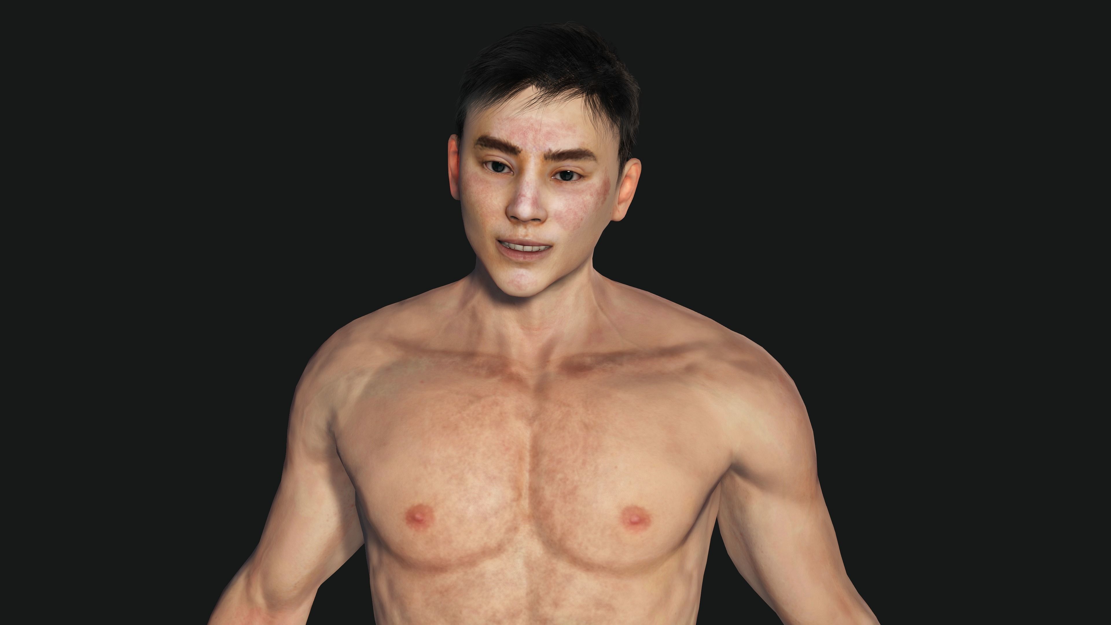 3D model AAA 3D REALISTIC ASIAN MALE CHARACTER - HUMAN CHARACTER VR ...