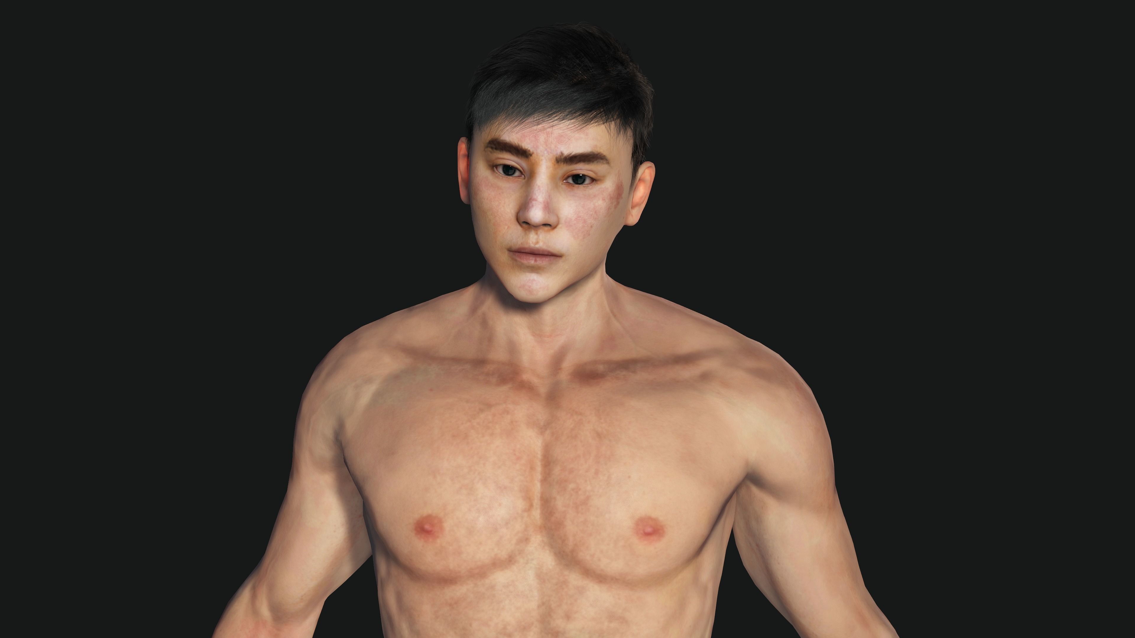 3D model AAA 3D REALISTIC ASIAN MALE CHARACTER - HUMAN CHARACTER VR ...