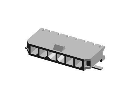 6 way 1 row r/a surface mount PCB header free 3D model | CGTrader