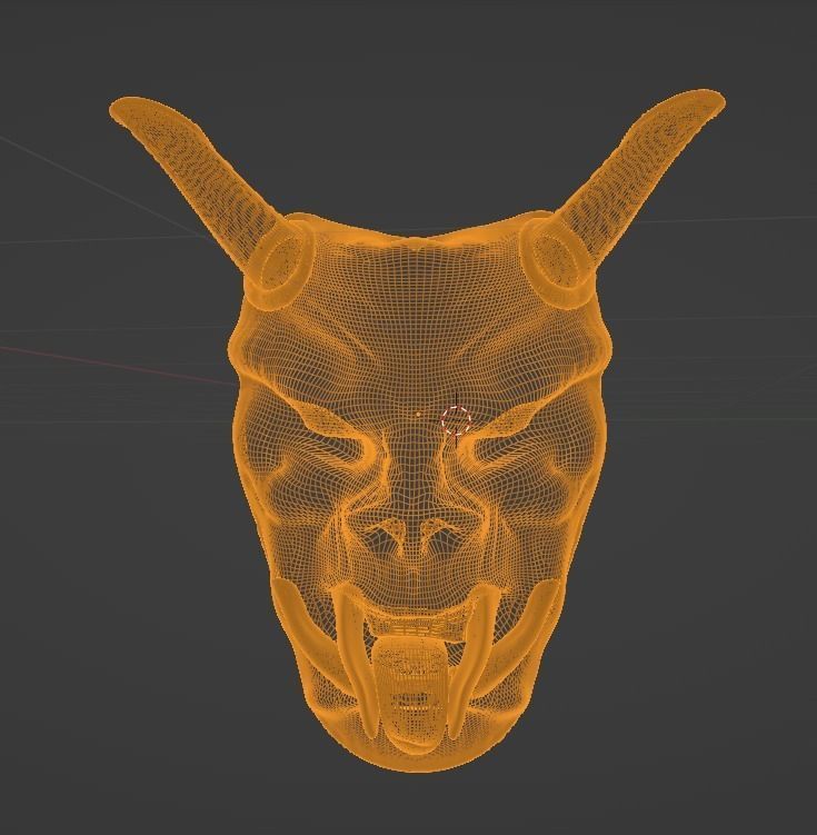 Japanese Oni Mask free 3D model | CGTrader