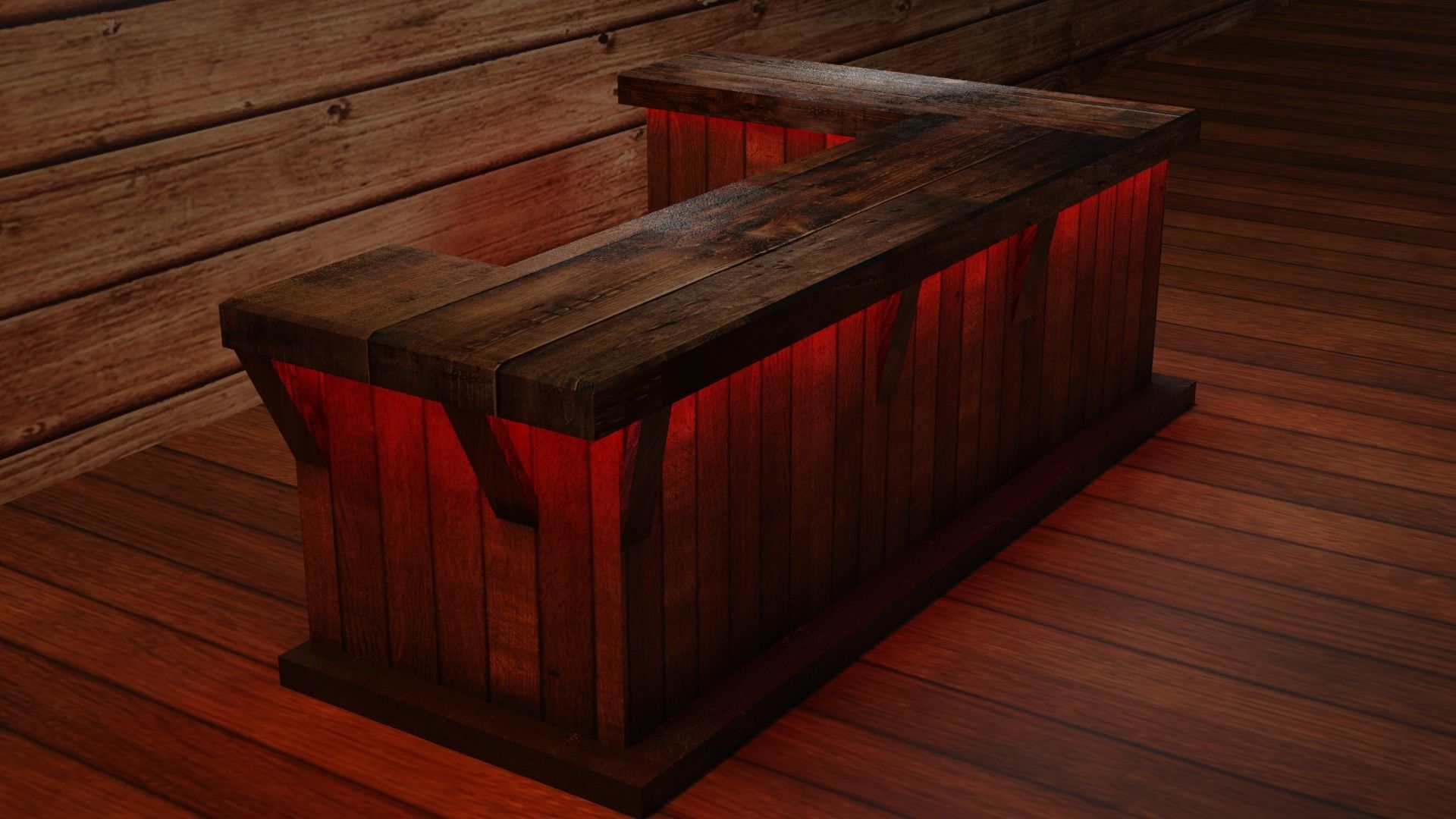 3D model Bar Counter Low-poly VR / AR / low-poly | CGTrader