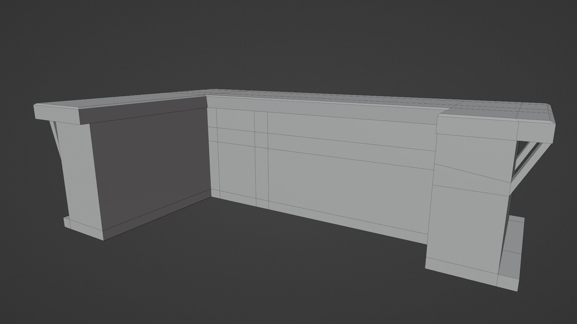 3D model Bar Counter Low-poly VR / AR / low-poly | CGTrader