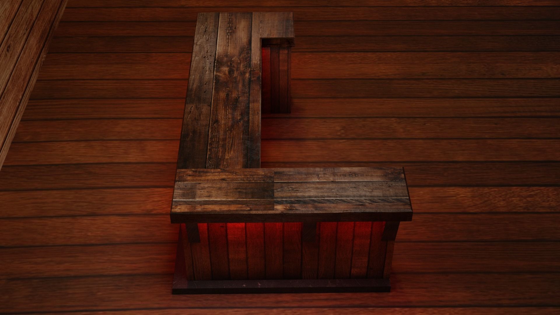 3D model Bar Counter Low-poly VR / AR / low-poly | CGTrader