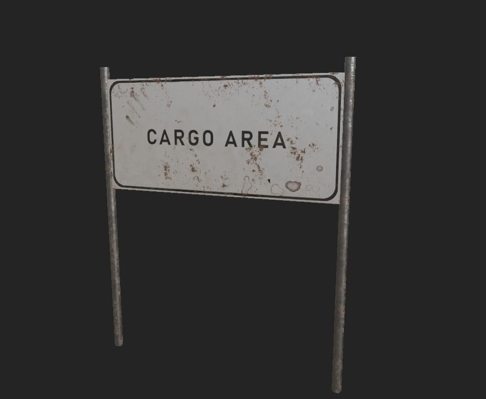 Cargo Area Sign free 3D model | CGTrader
