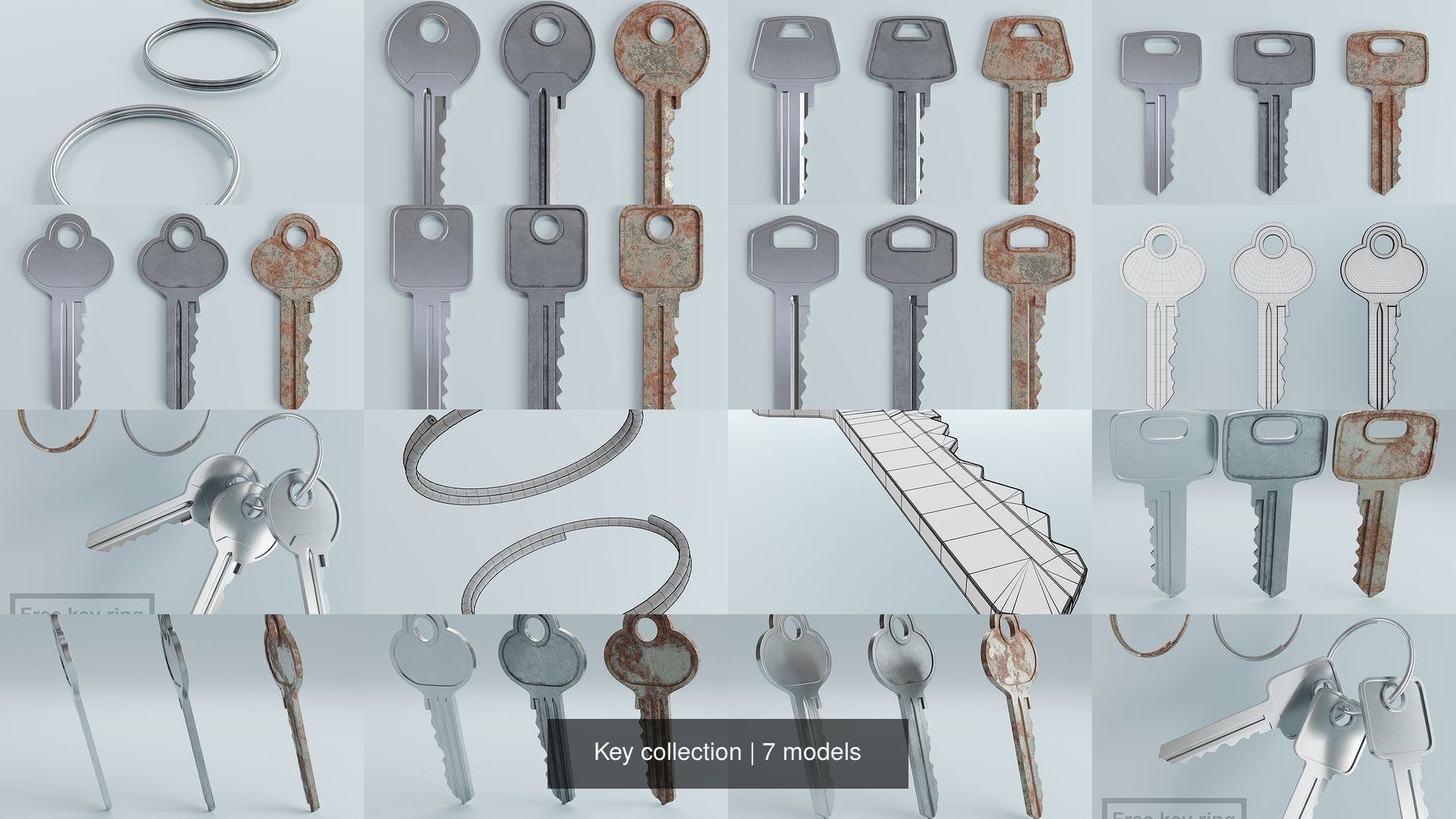 Key collection set of keys | CGTrader