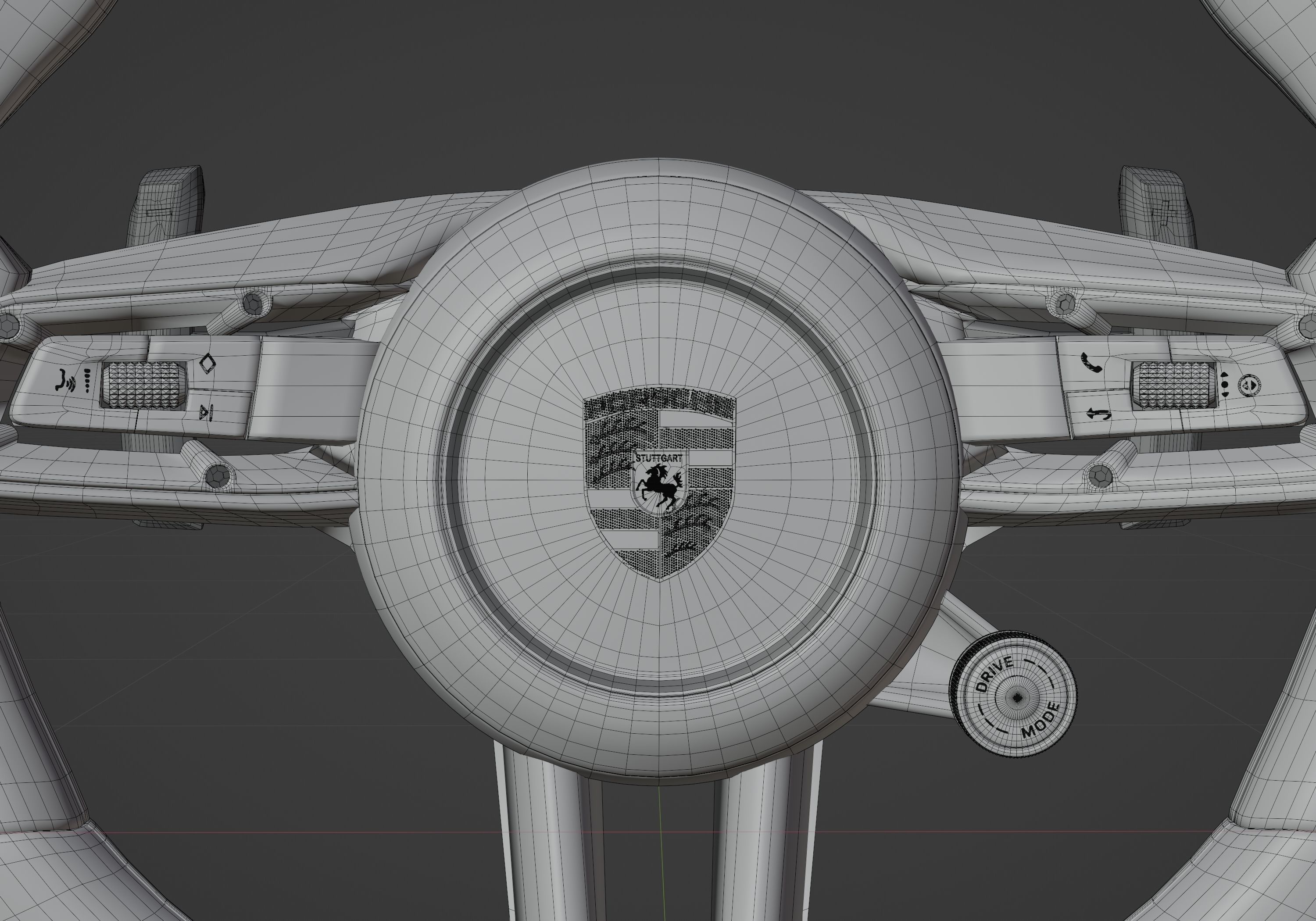 Porsche 911 992 Steering Wheel High Poly 4K 3D model | CGTrader