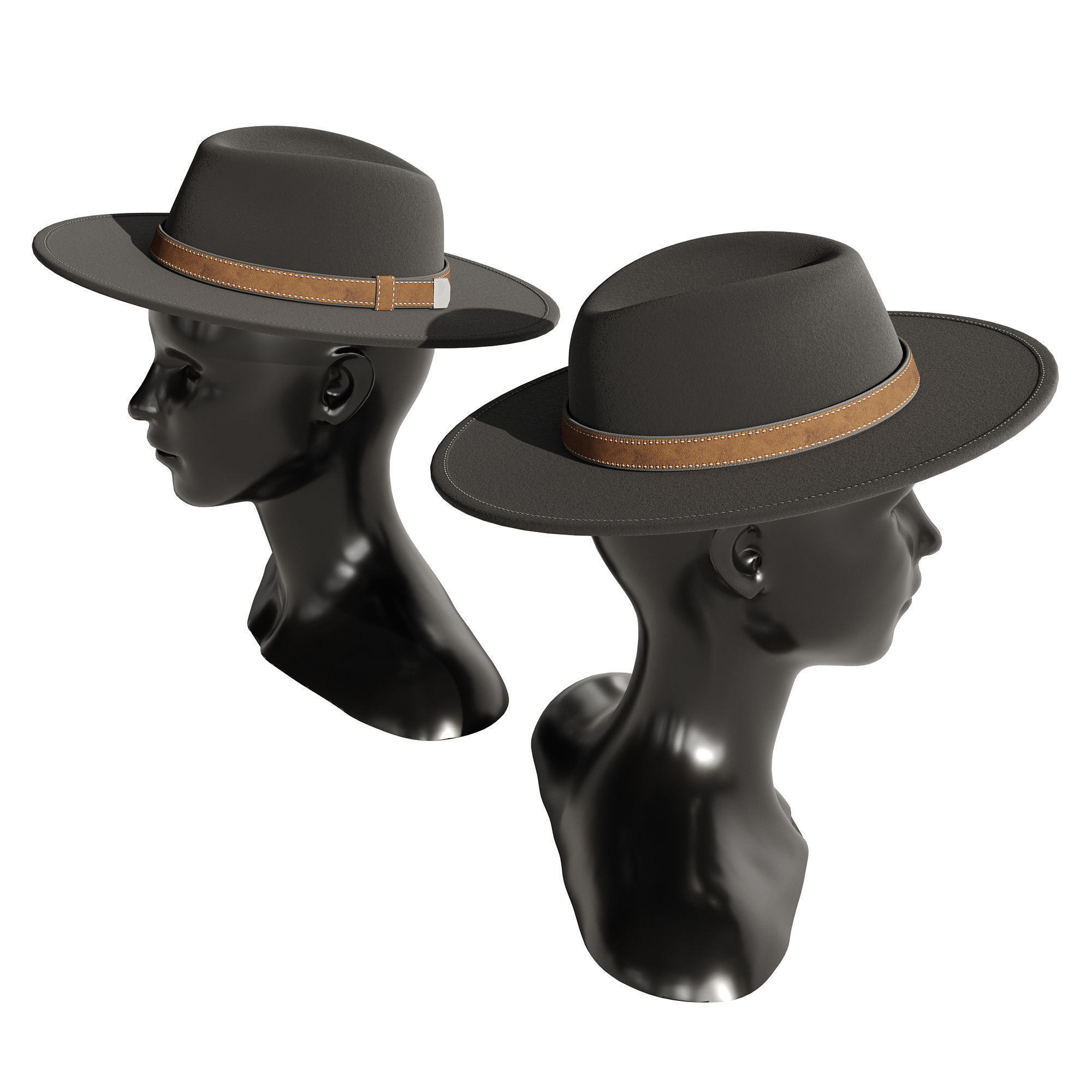 Man Hat set 2 3D model | CGTrader