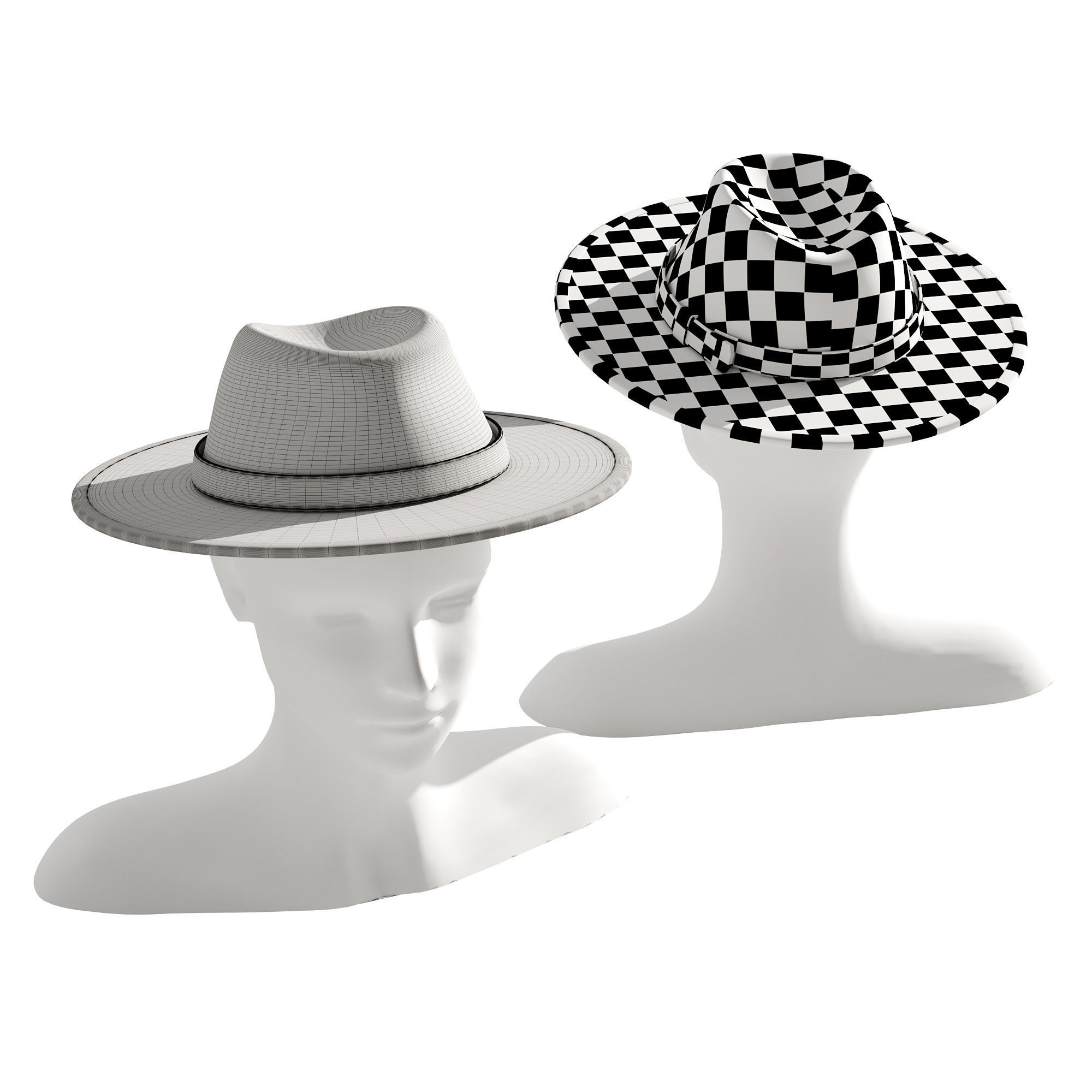 Man Hat set 2 3D model | CGTrader