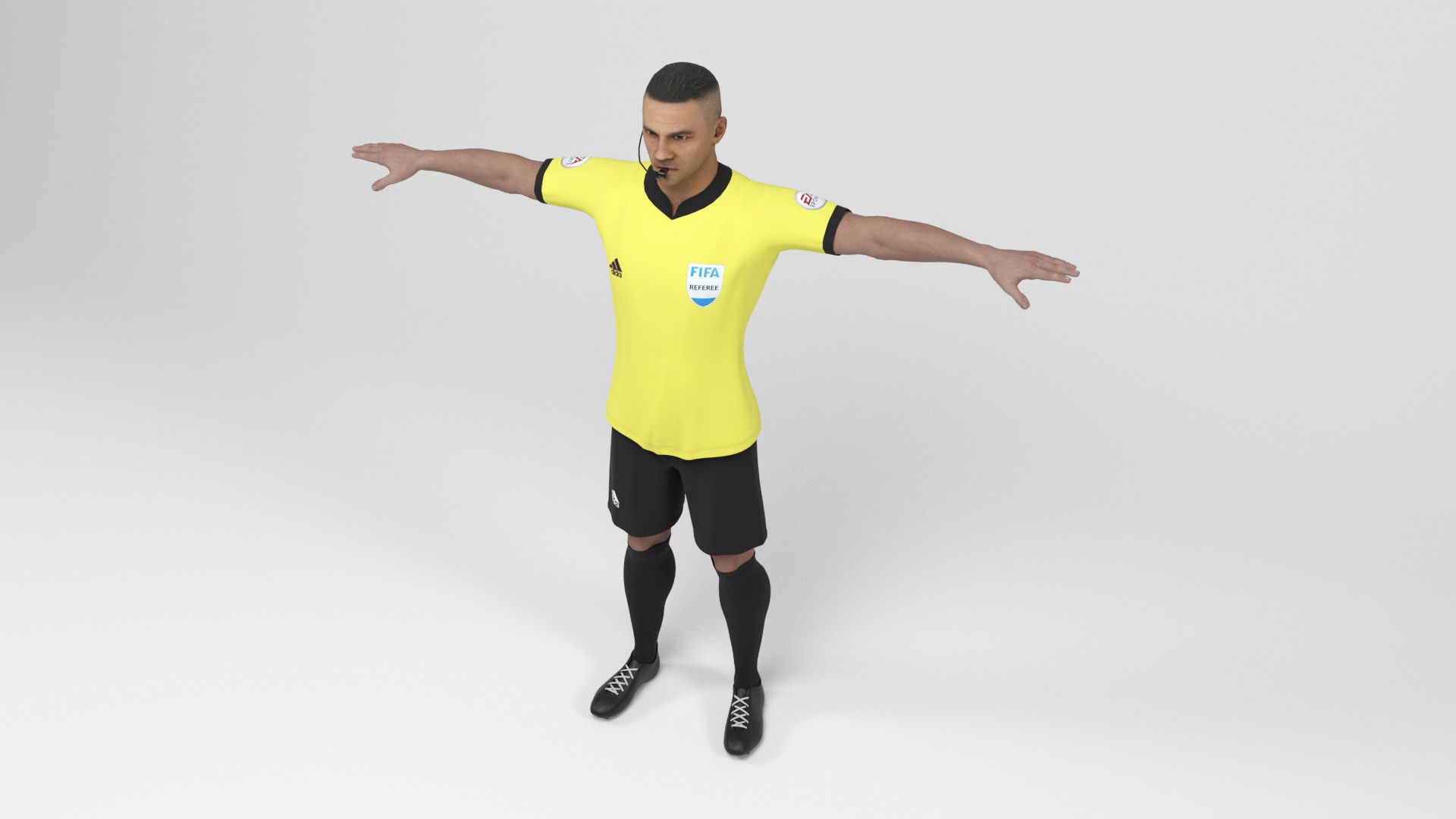 Referee 2 soccer 3D model animated rigged | CGTrader