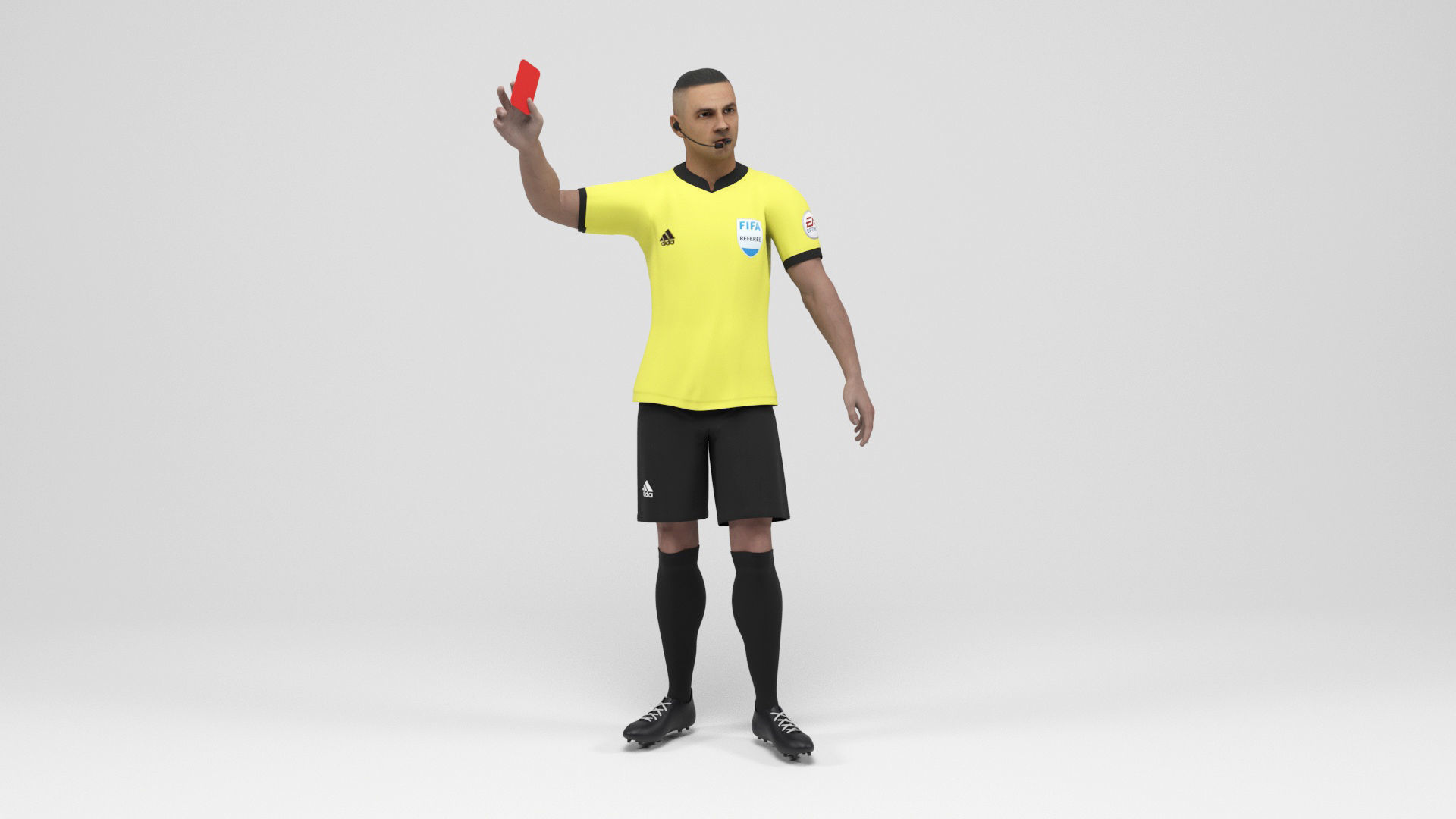 Referee 2 soccer 3D model animated rigged | CGTrader