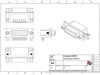 DB15 female connector elbow through hole 3D model | CGTrader