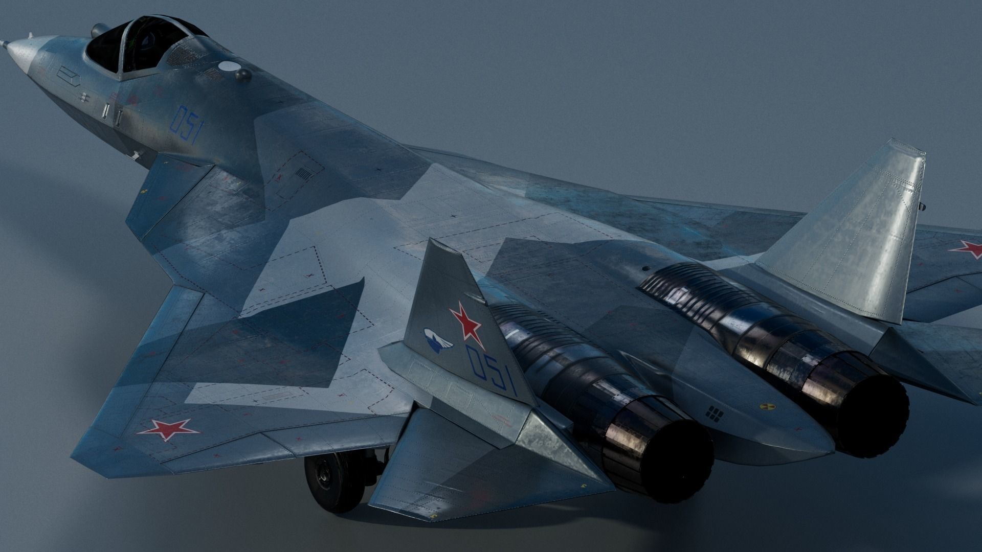 Sukhoi SU-57 fifth gen Fighter Jet 3D model | CGTrader
