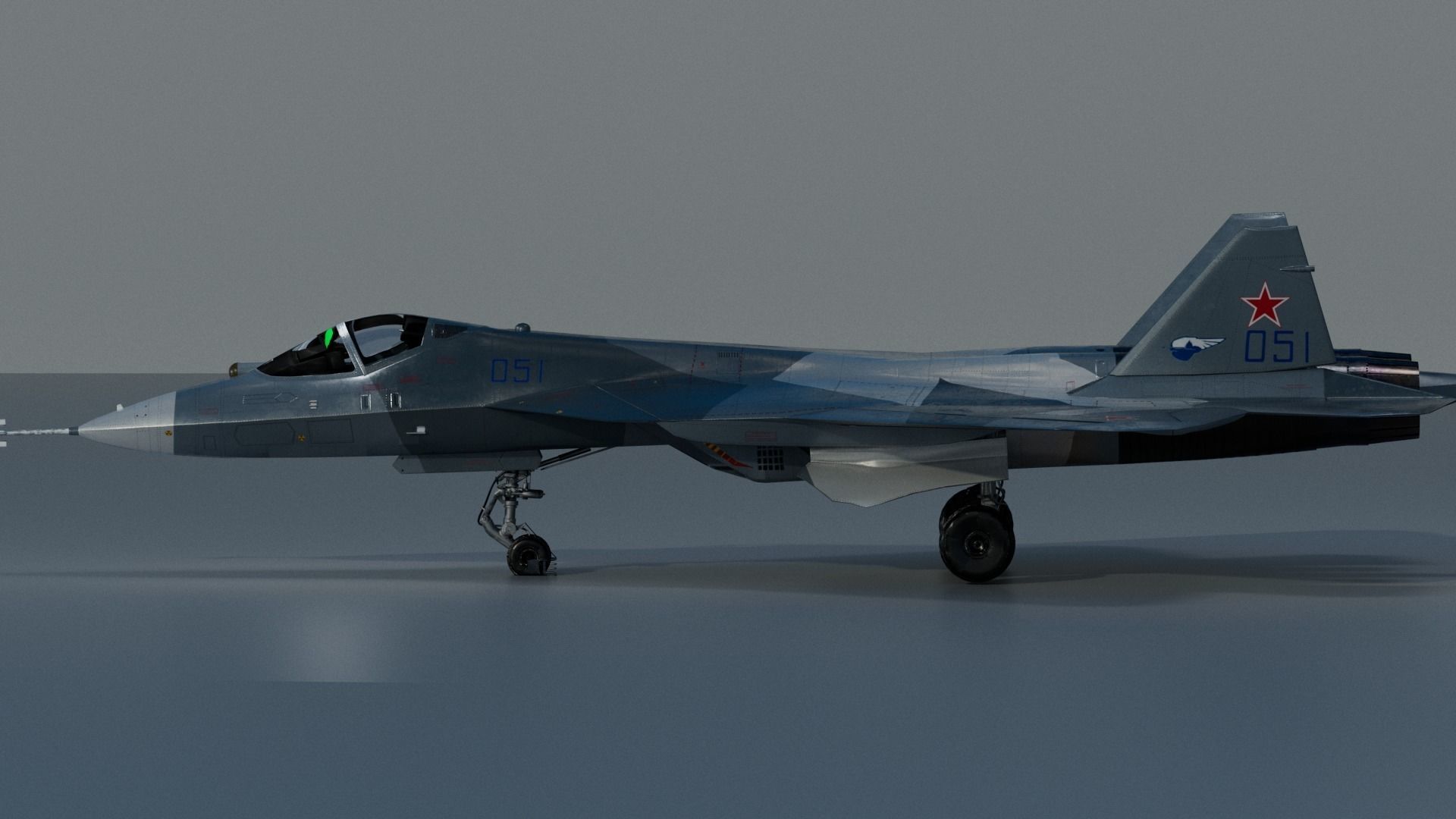 Sukhoi SU-57 fifth gen Fighter Jet 3D model | CGTrader