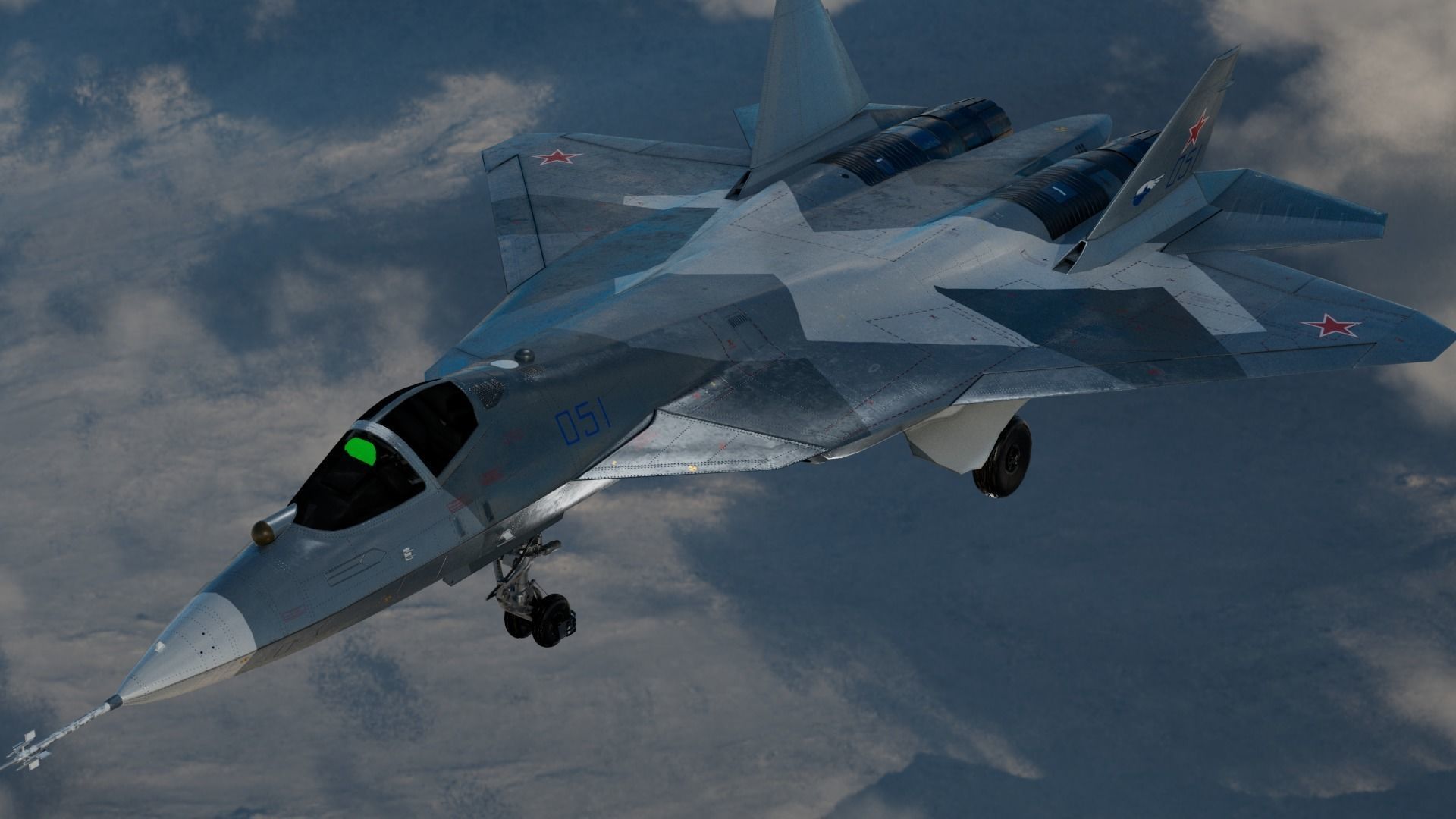 Sukhoi SU-57 fifth gen Fighter Jet 3D model | CGTrader