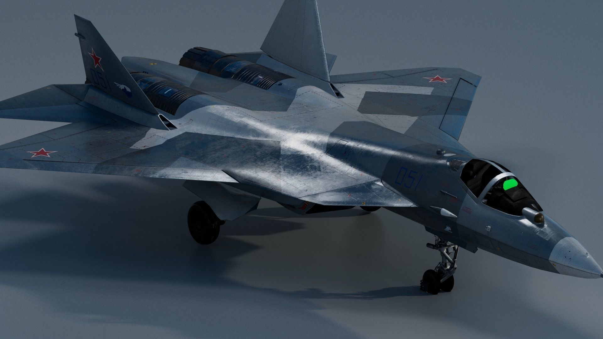 Sukhoi SU-57 fifth gen Fighter Jet 3D model | CGTrader