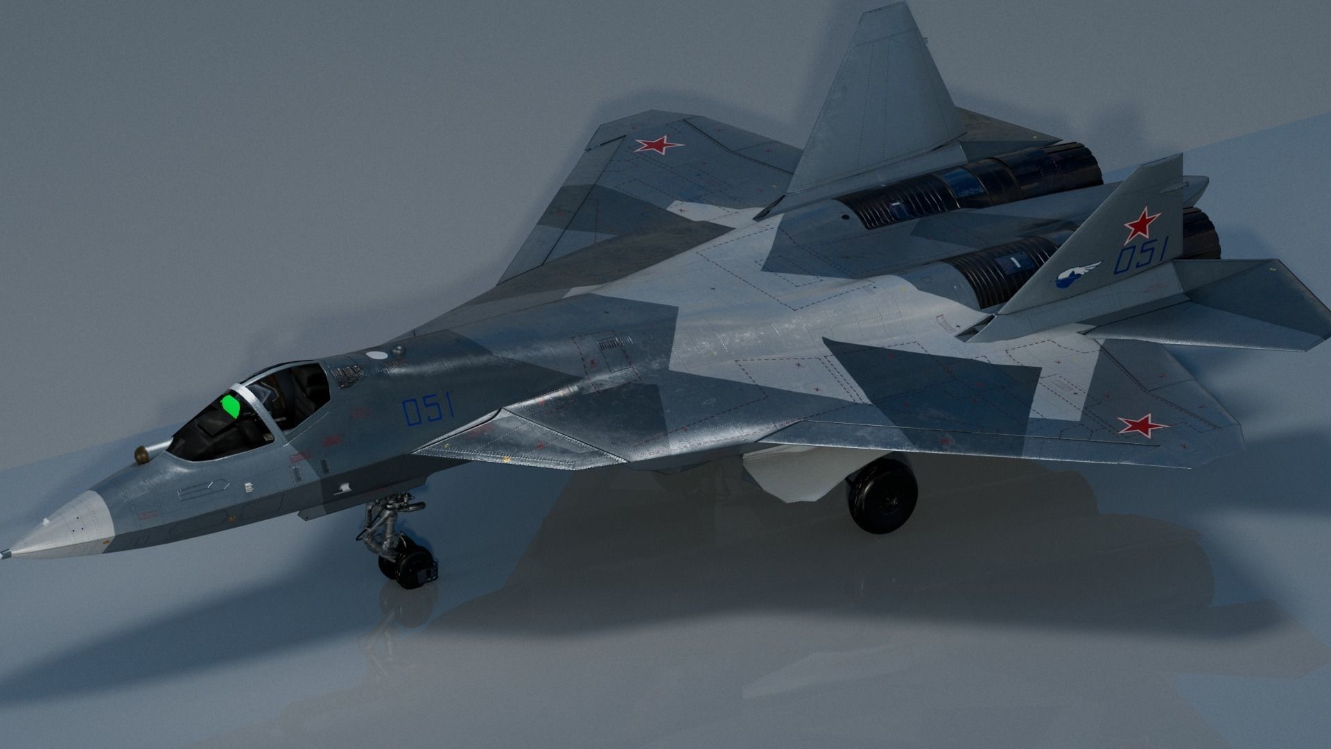 Sukhoi SU-57 fifth gen Fighter Jet 3D model | CGTrader