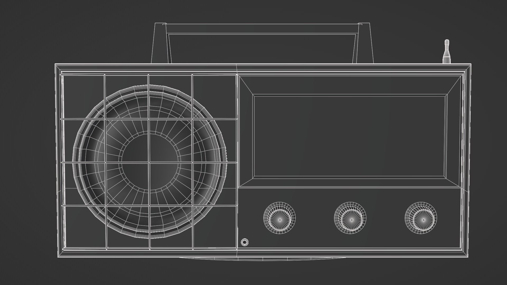 3D model Old Classic Wooden Vintage Radio - Low Poly VR / AR / low-poly ...