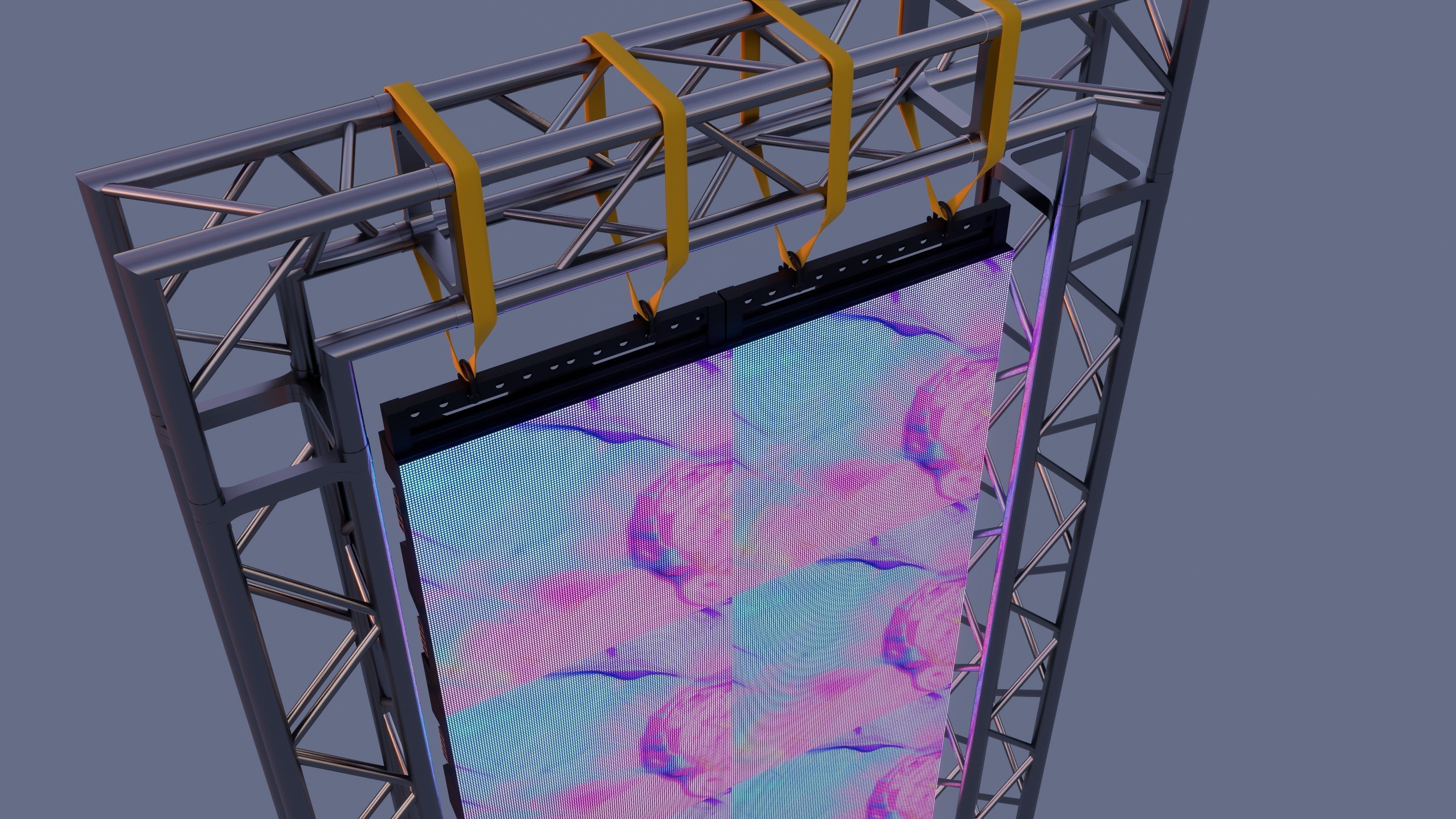 Led Screen Display Panel Monitor and Truss 3D model | CGTrader
