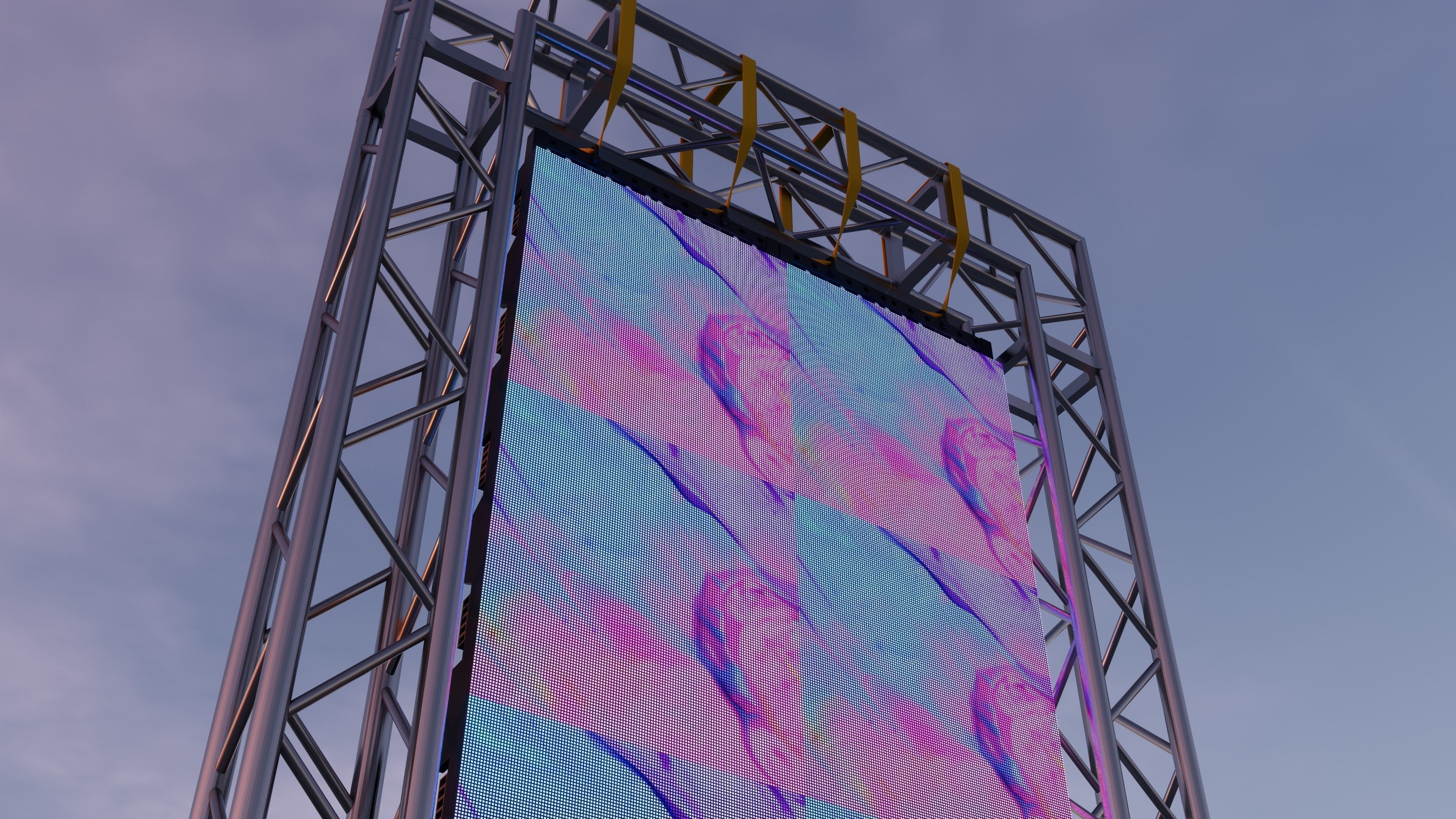 Led Screen Display Panel Monitor and Truss 3D model | CGTrader