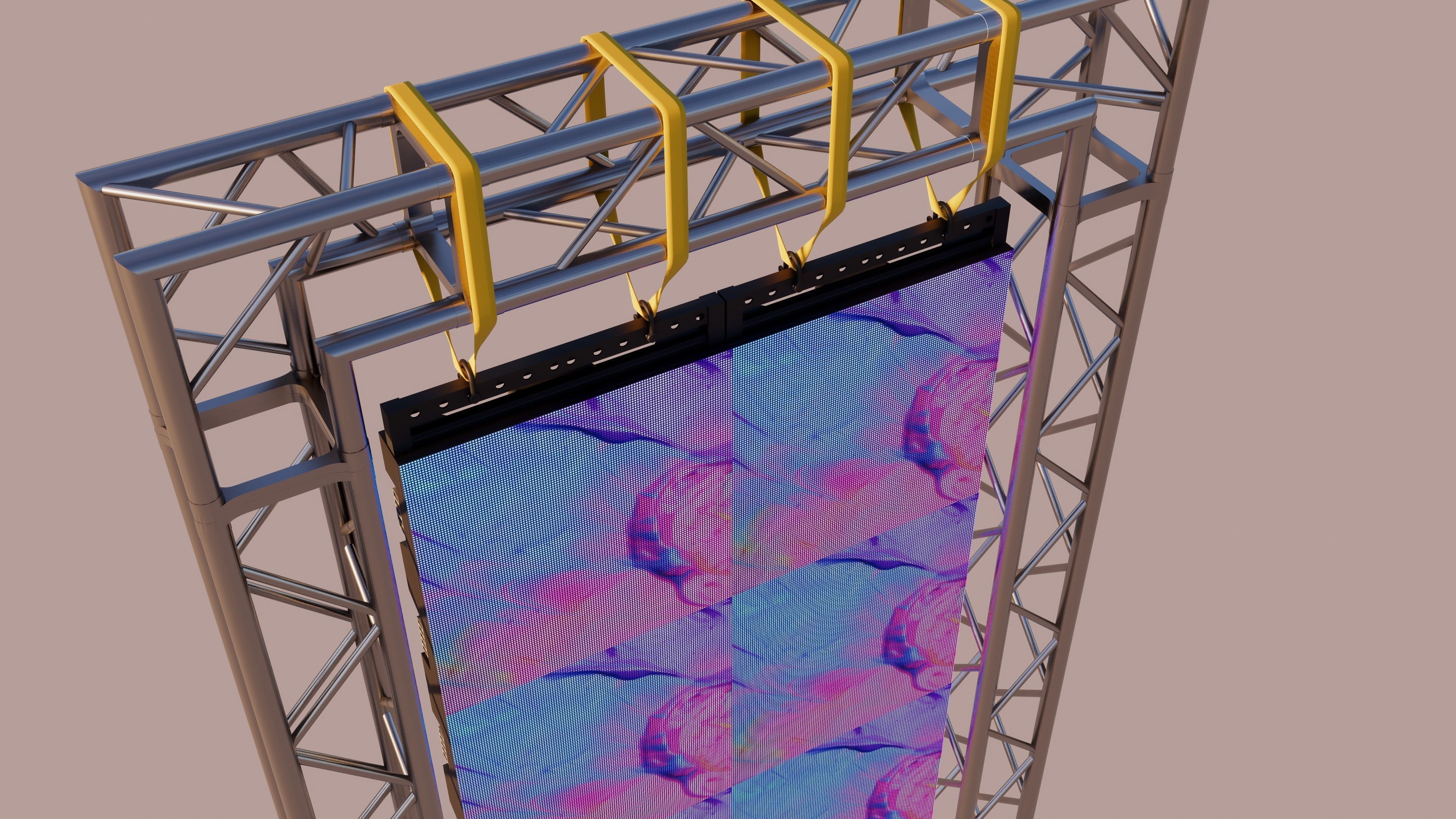 Led Screen Display Panel Monitor and Truss 3D model | CGTrader
