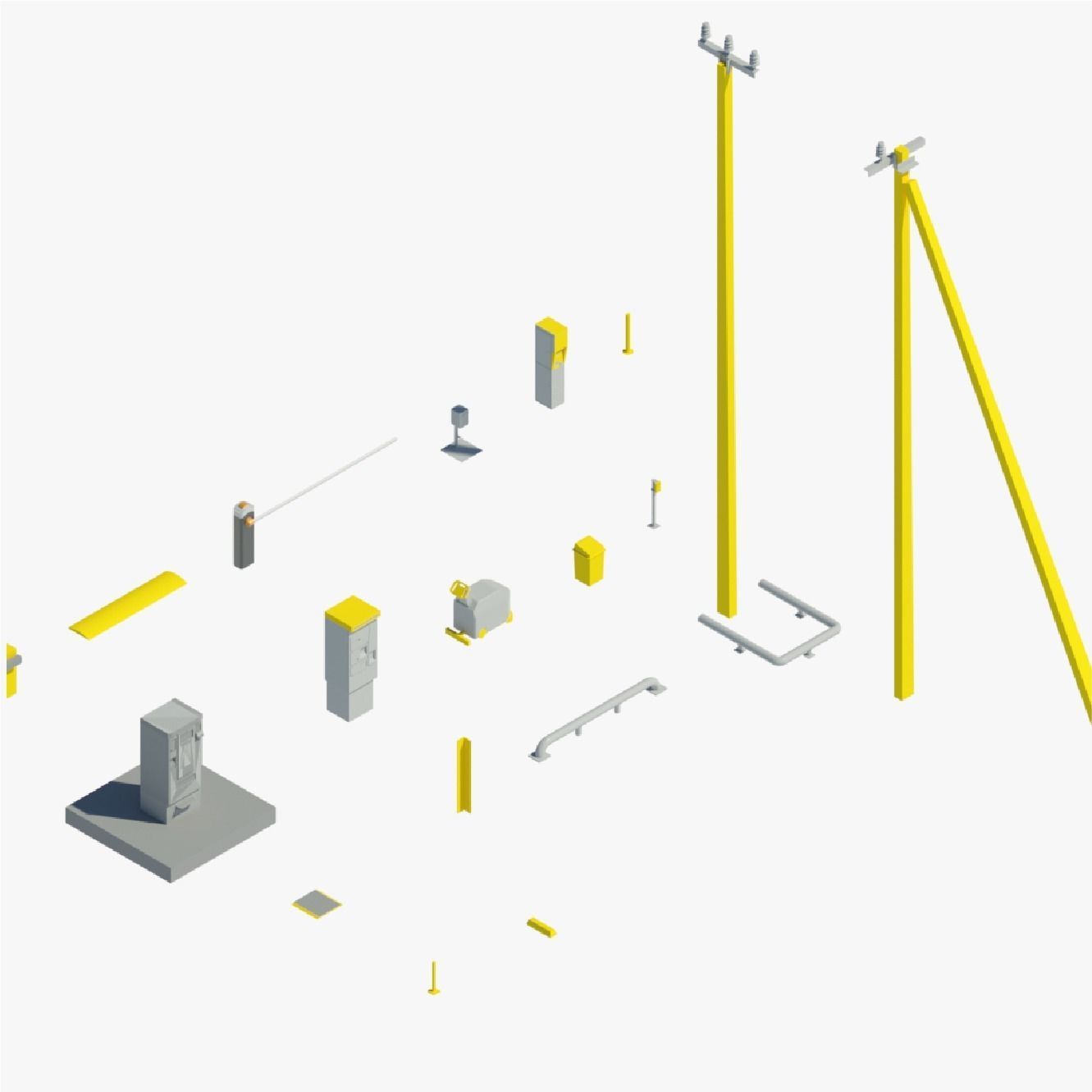 Parking - Pack of revit families 3D model | CGTrader