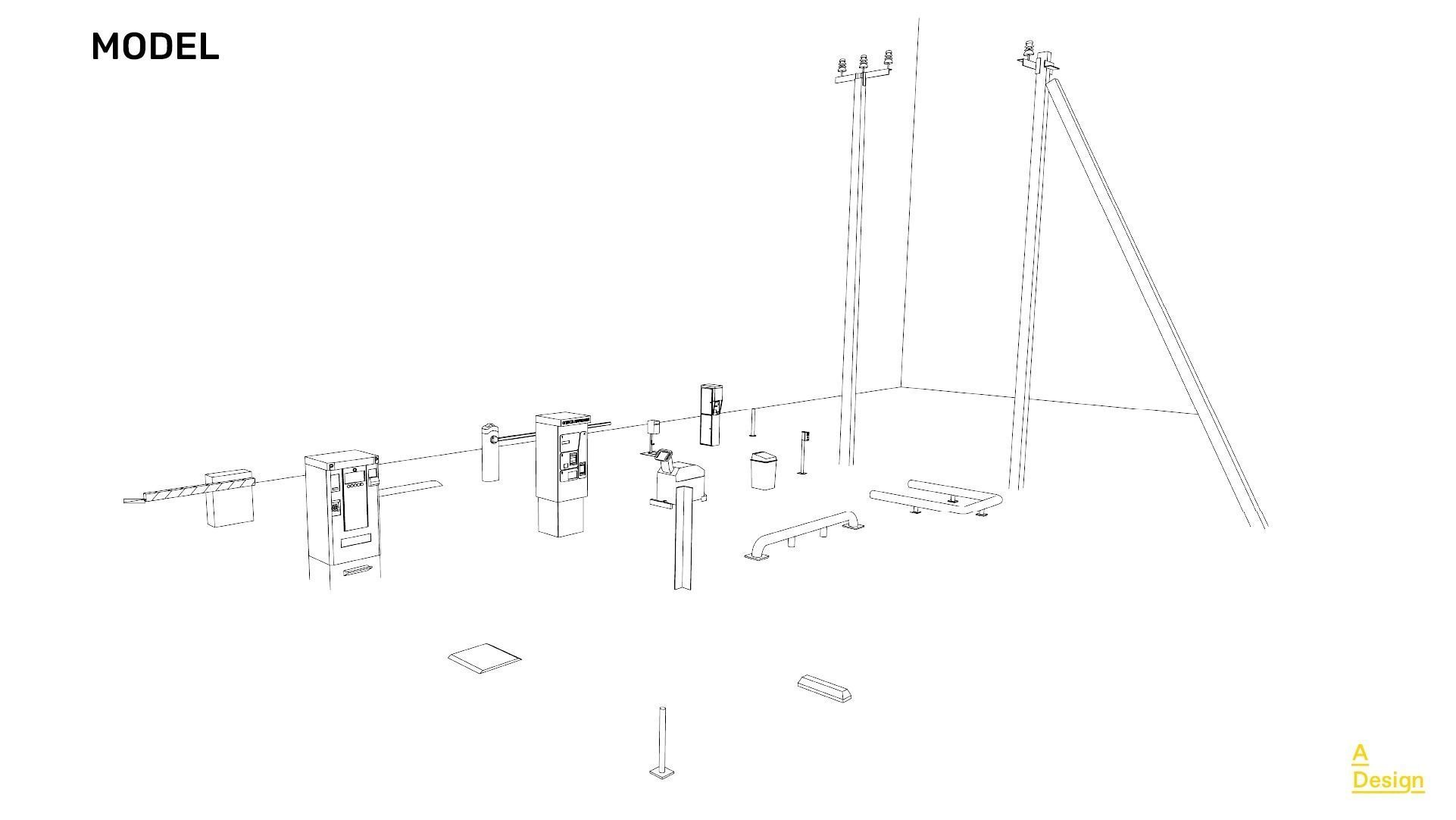 Parking - Pack of revit families 3D model | CGTrader