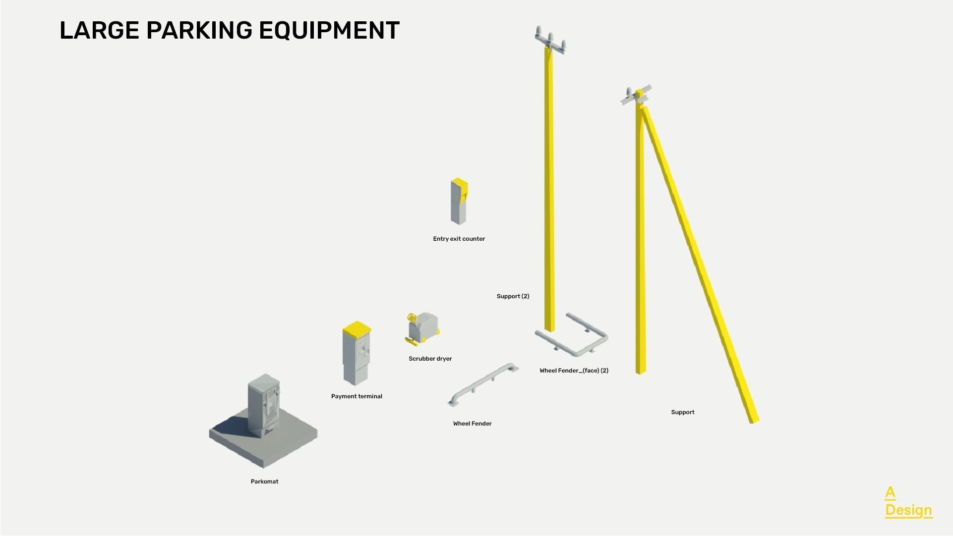 Parking - Pack of revit families 3D model | CGTrader