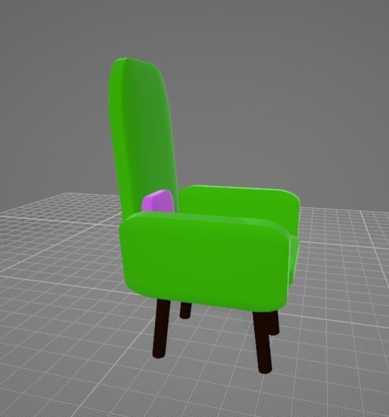 simple chair with cushion free 3D model | CGTrader