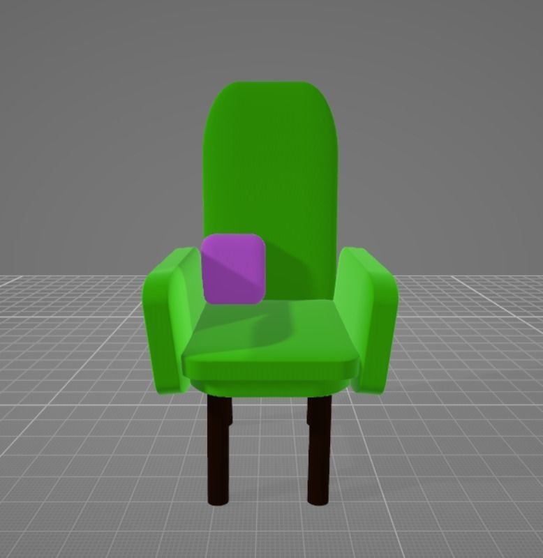 simple chair with cushion free 3D model | CGTrader