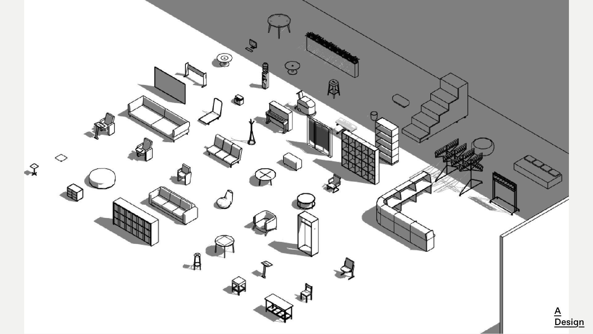 Theater equipment - Pack of revit families 3D model | CGTrader