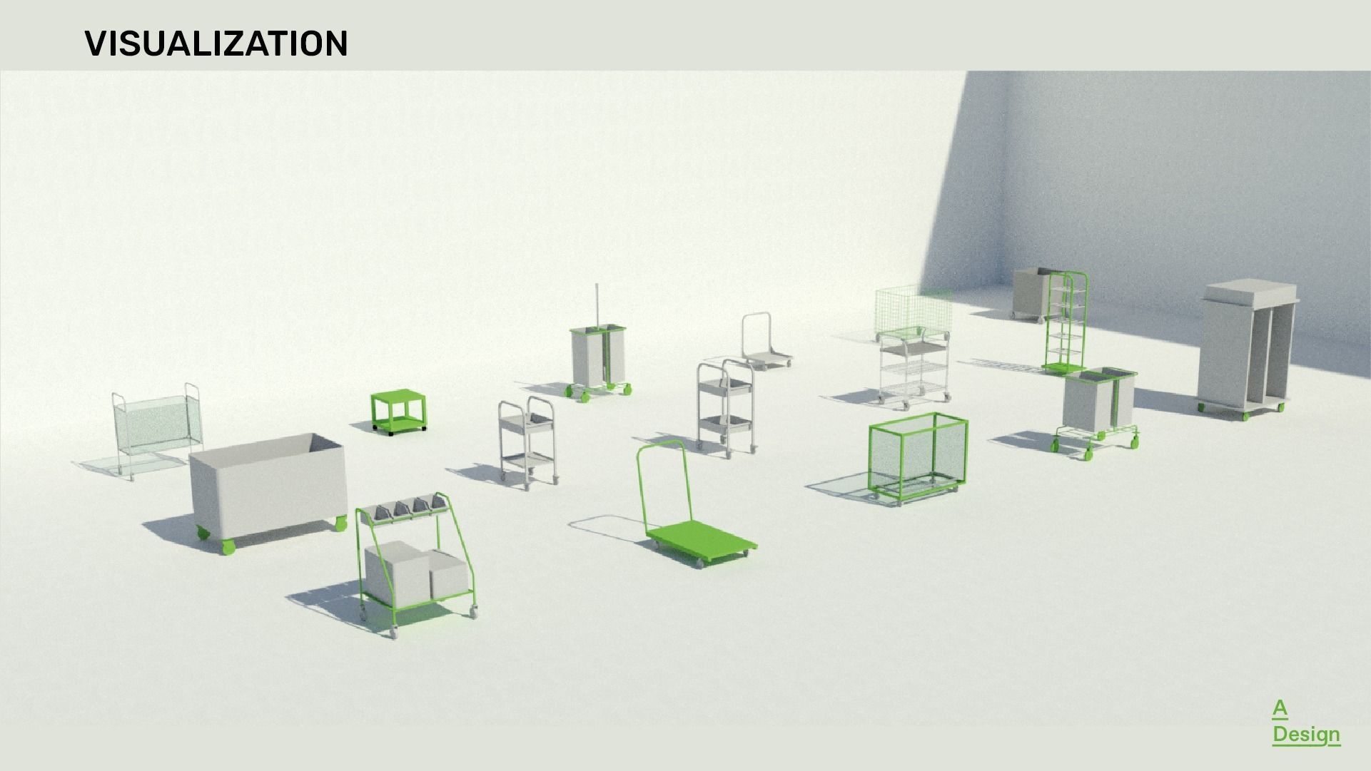 Trolleys - Pack of revit families 3D model | CGTrader