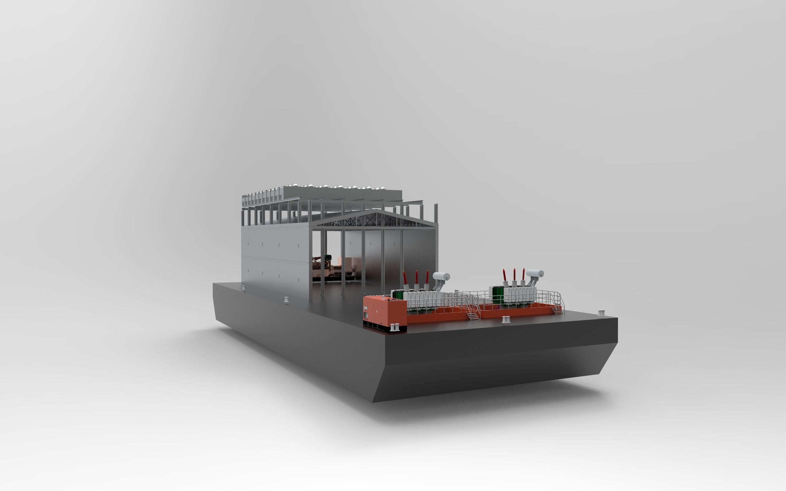 power plant barge 3D model | CGTrader
