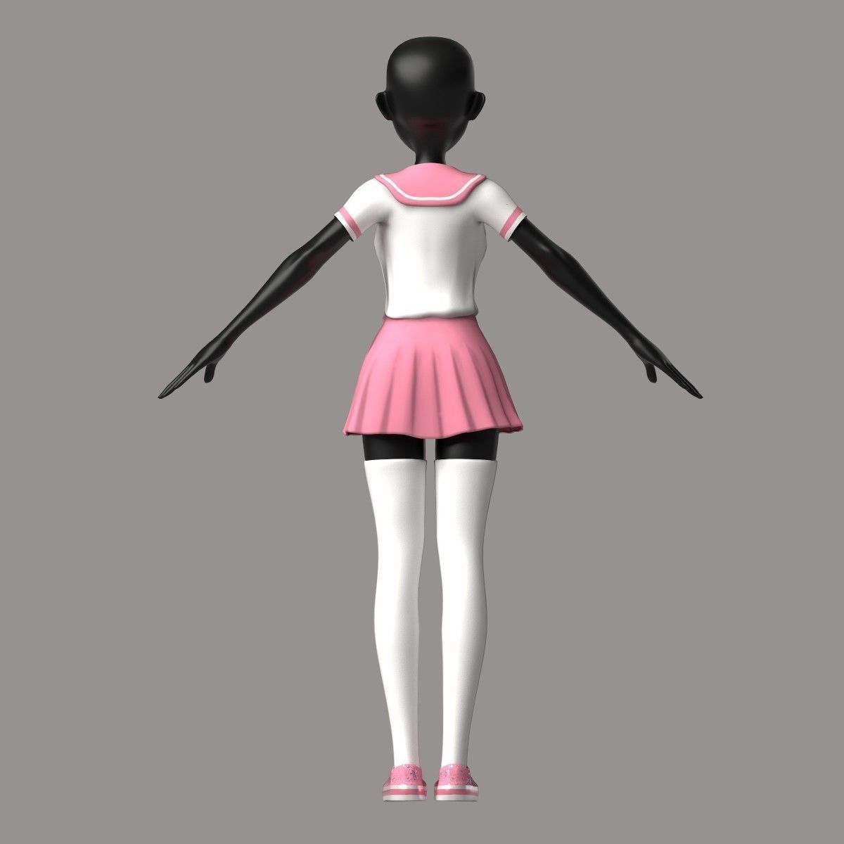 3D model Uniforme school anime VR / AR / low-poly | CGTrader