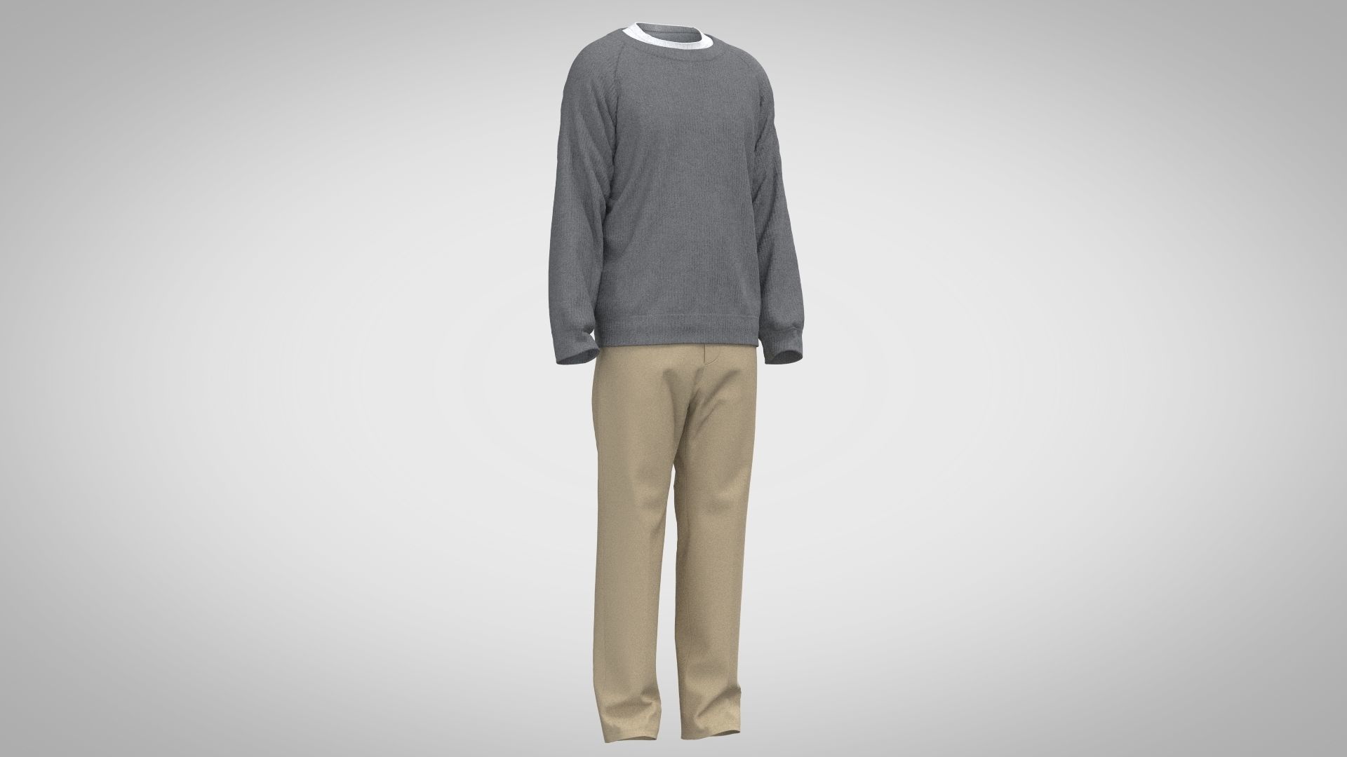 Raglan Sweatshirt 3D model | CGTrader