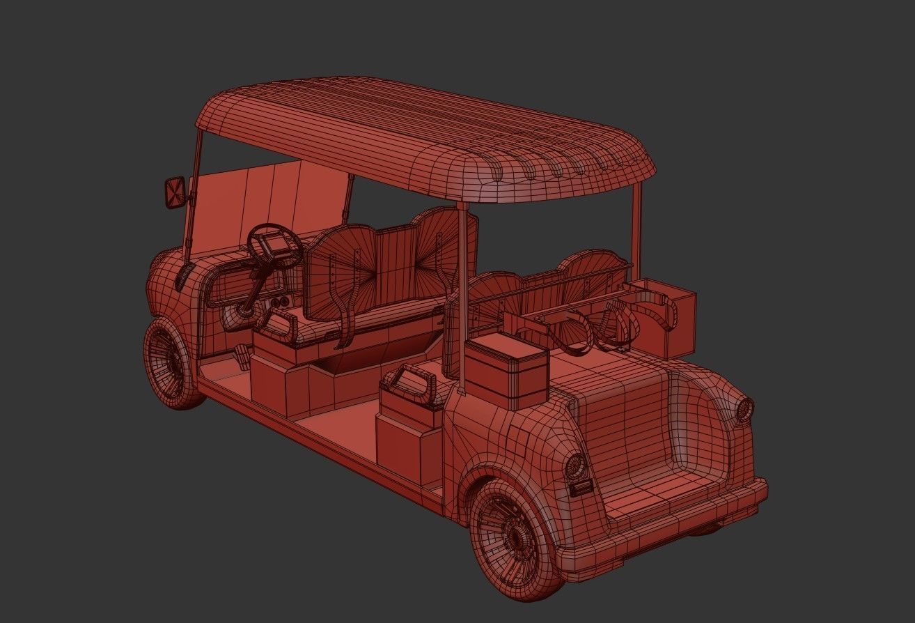 3D model Golf Buggy Car VR / AR / low-poly | CGTrader