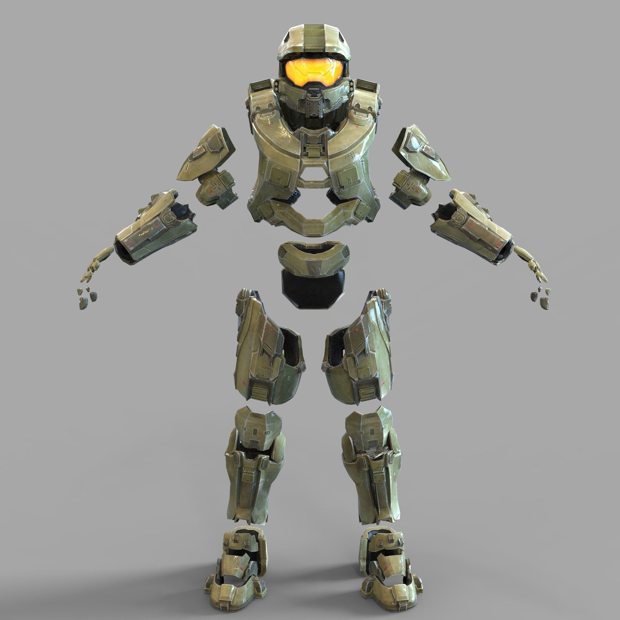 Halo 5 Master Chief Full Body Wearable Armor with Helmet 3D model 3D ...