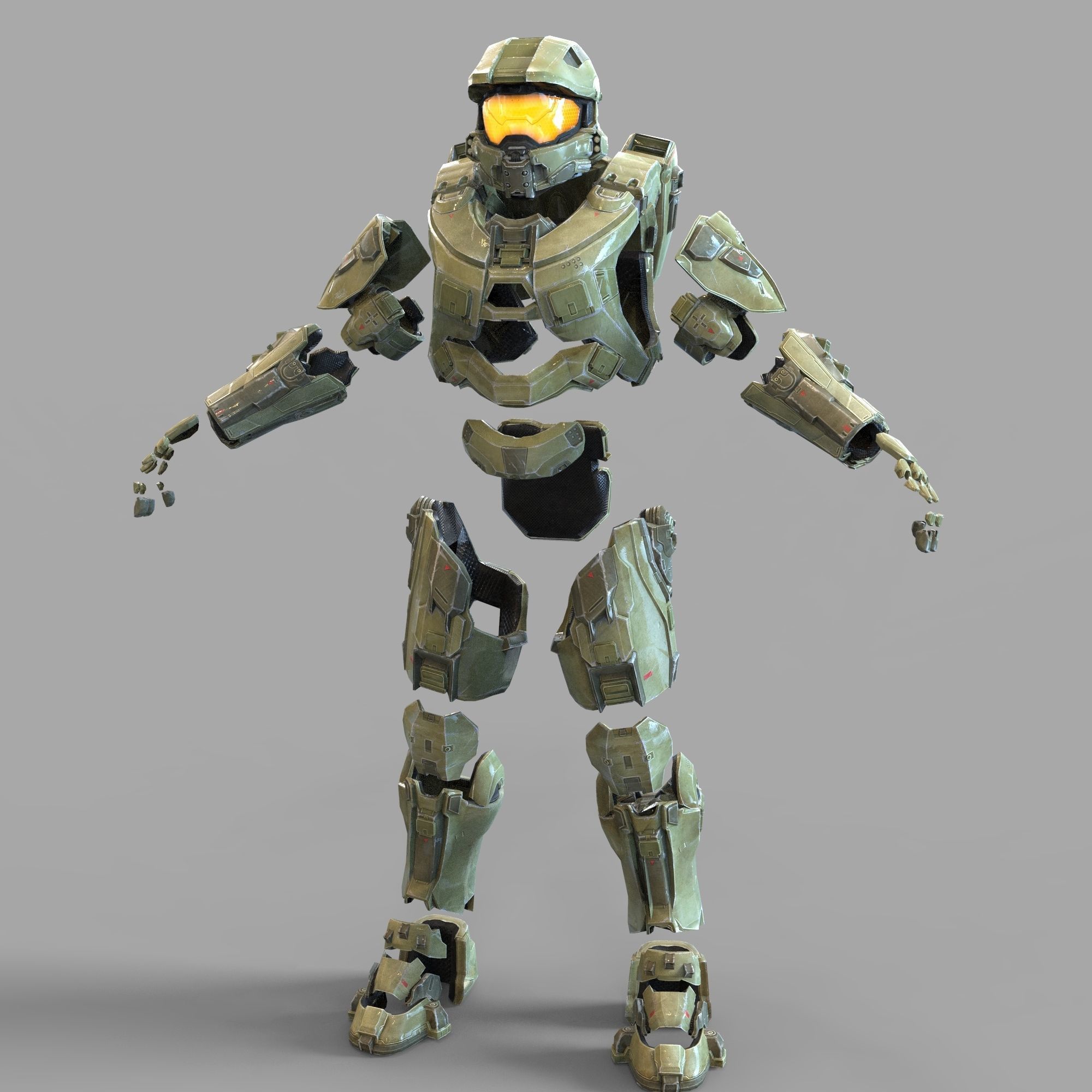 Halo 5 Master Chief Full Body Wearable Armor with Helmet 3D model 3D ...