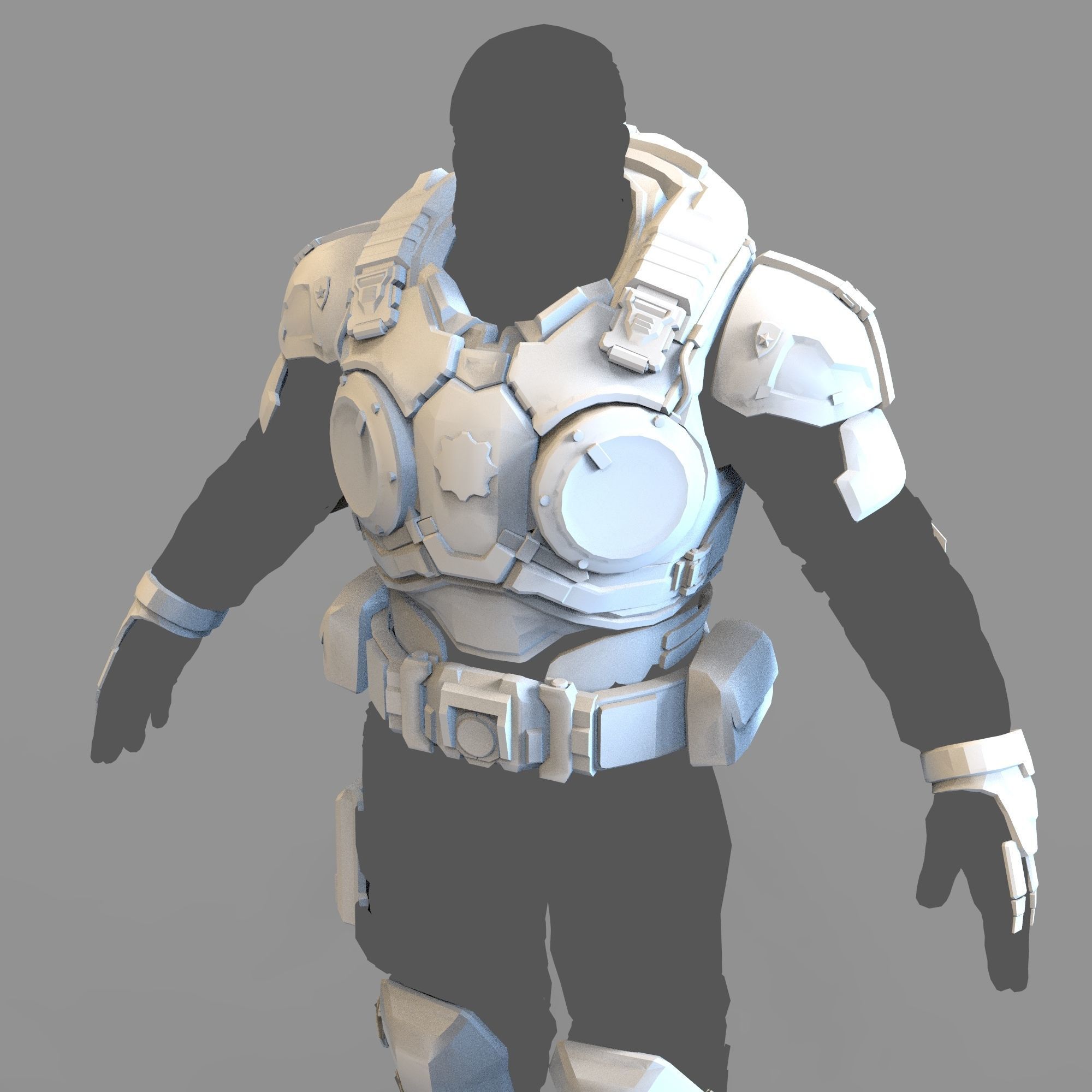 Marcus Fenix Gears of War 4 Full Body Wearable Armor GOW4 3D model 3D ...
