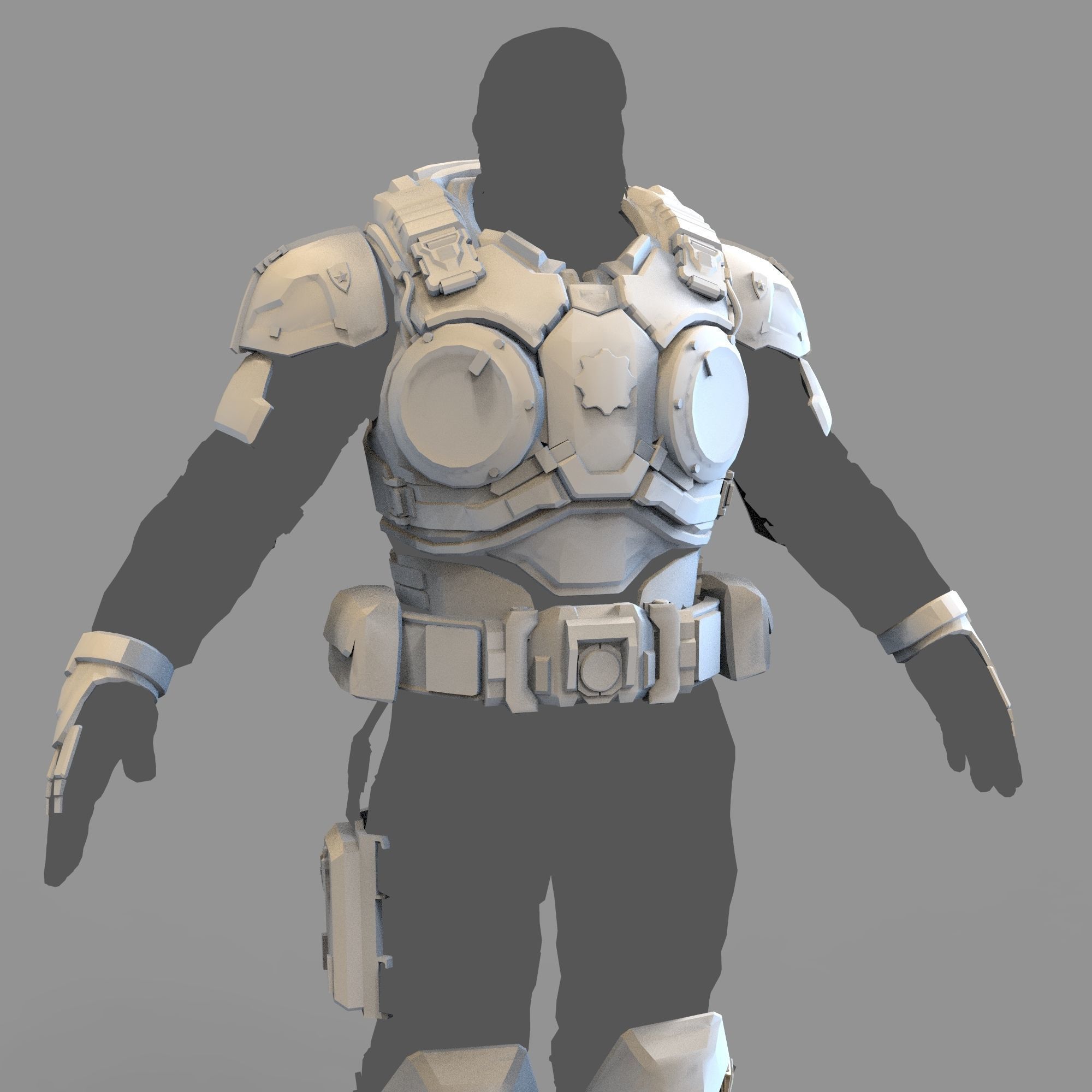 Marcus Fenix Gears of War 4 Full Body Wearable Armor GOW4 3D model 3D ...