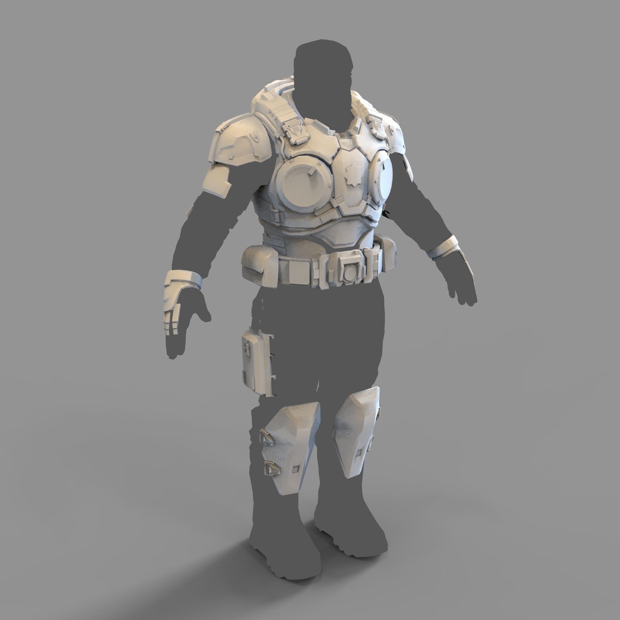Marcus Fenix Gears of War 4 Full Body Wearable Armor GOW4 3D model 3D ...