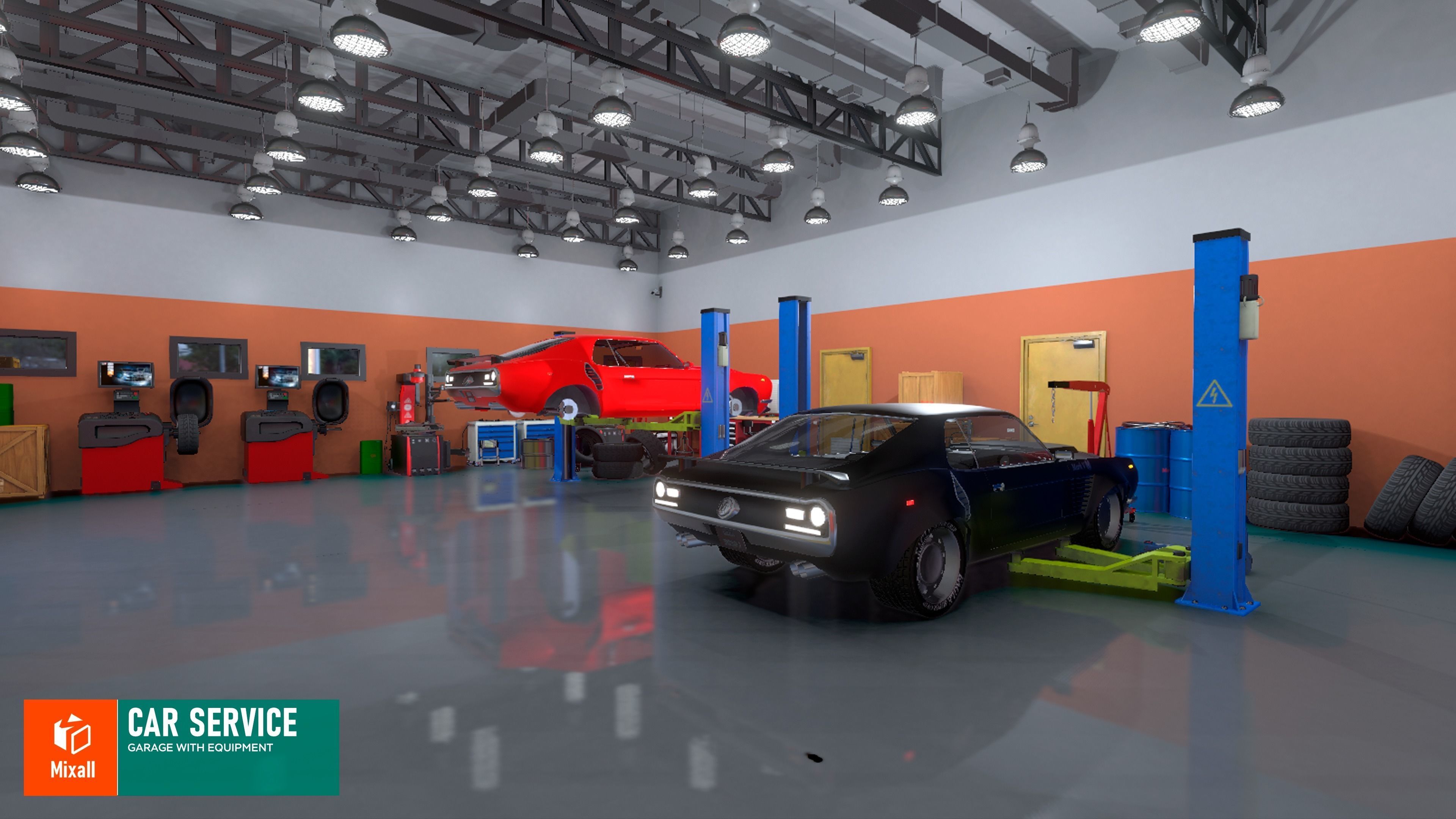 3D model Car service - garage with equipment VR / AR / low-poly | CGTrader
